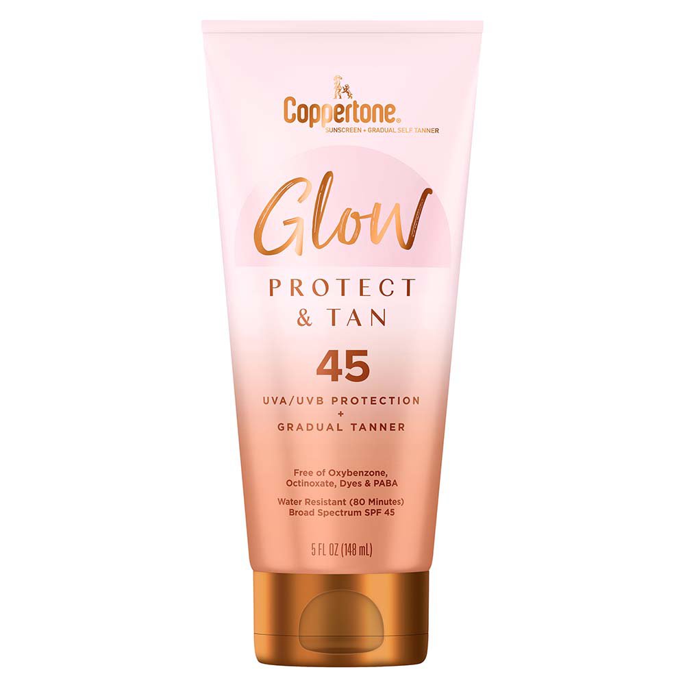 Coppertone Glow Protect & Tan SPF 45 - Shop Sunscreen & self tanners at ...
