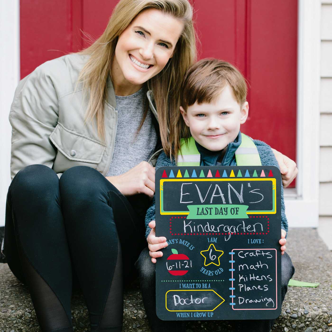 Pearhead First & Last Day of School Reversible Chalkboard - Shop Kits ...