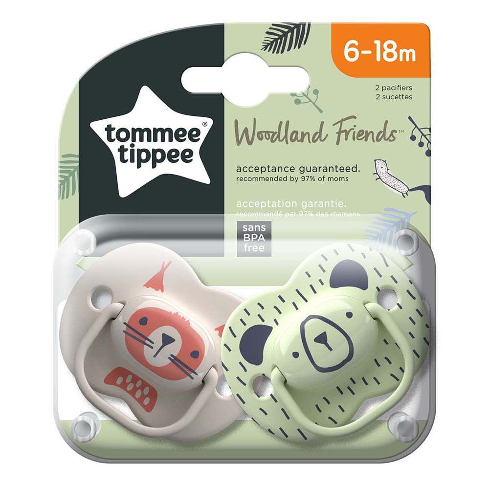 Tommee Tippee Woodland Friends Orthodontic Pacifiers (6-18 Months ...