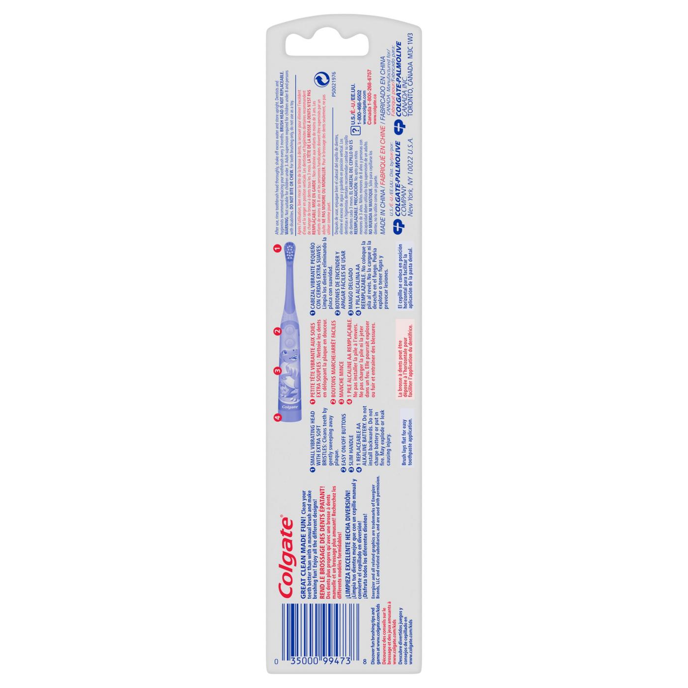 Colgate Kids Battery Toothbrush, For Ages 3+, Extra Soft Kids ...