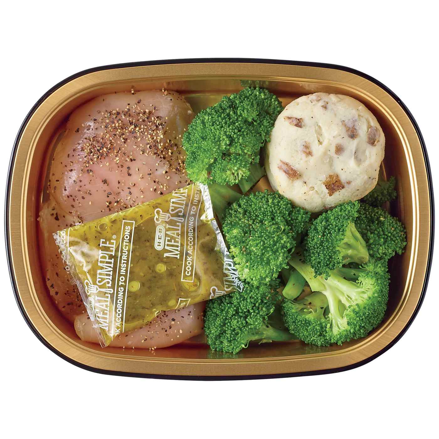 Meal Simple by H-E-B Garlic Lemon Chicken with Mashed Potatoes ...