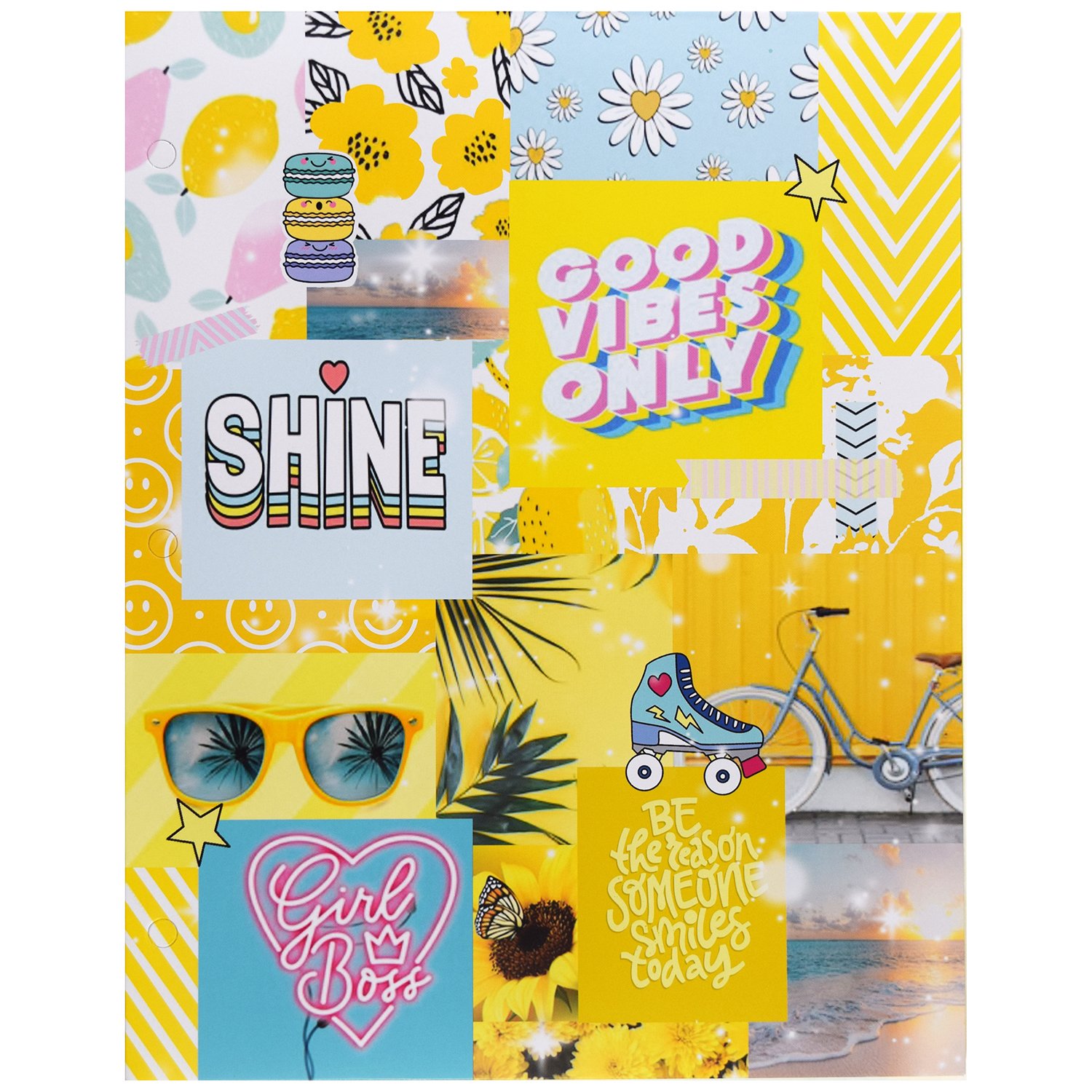 Top Flight Good Vibes Only Pocket Paper Folder - Shop Folders at H-E-B