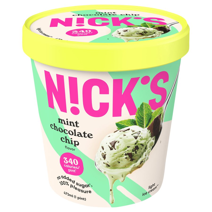 Nick's Mint Chokladchip Swedish-Style Light Ice Cream - Shop Ice cream ...