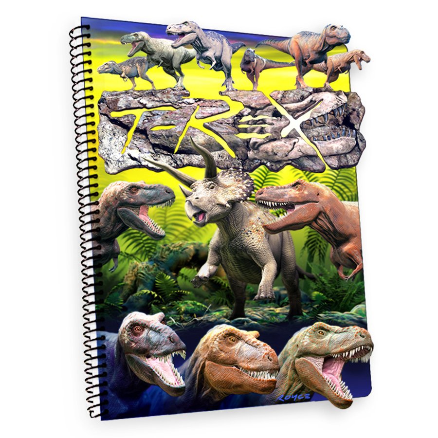 Artgame T-Rex Lenticular College Ruled Fashion Spiral Notebook - Shop ...