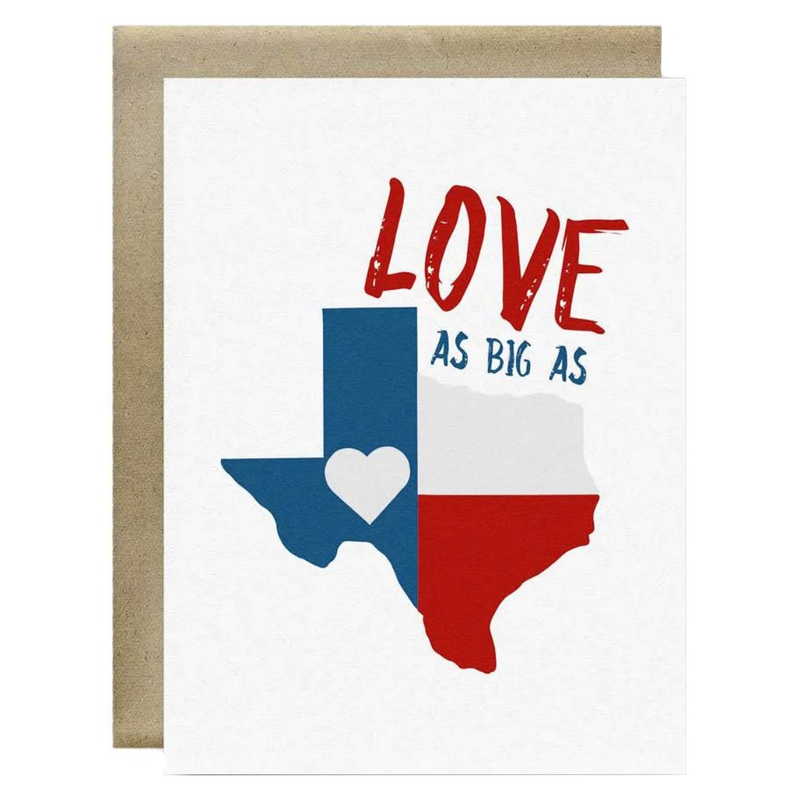 Texas Proud Love as Big as Texas Greeting Card - Shop Invites & thank ...