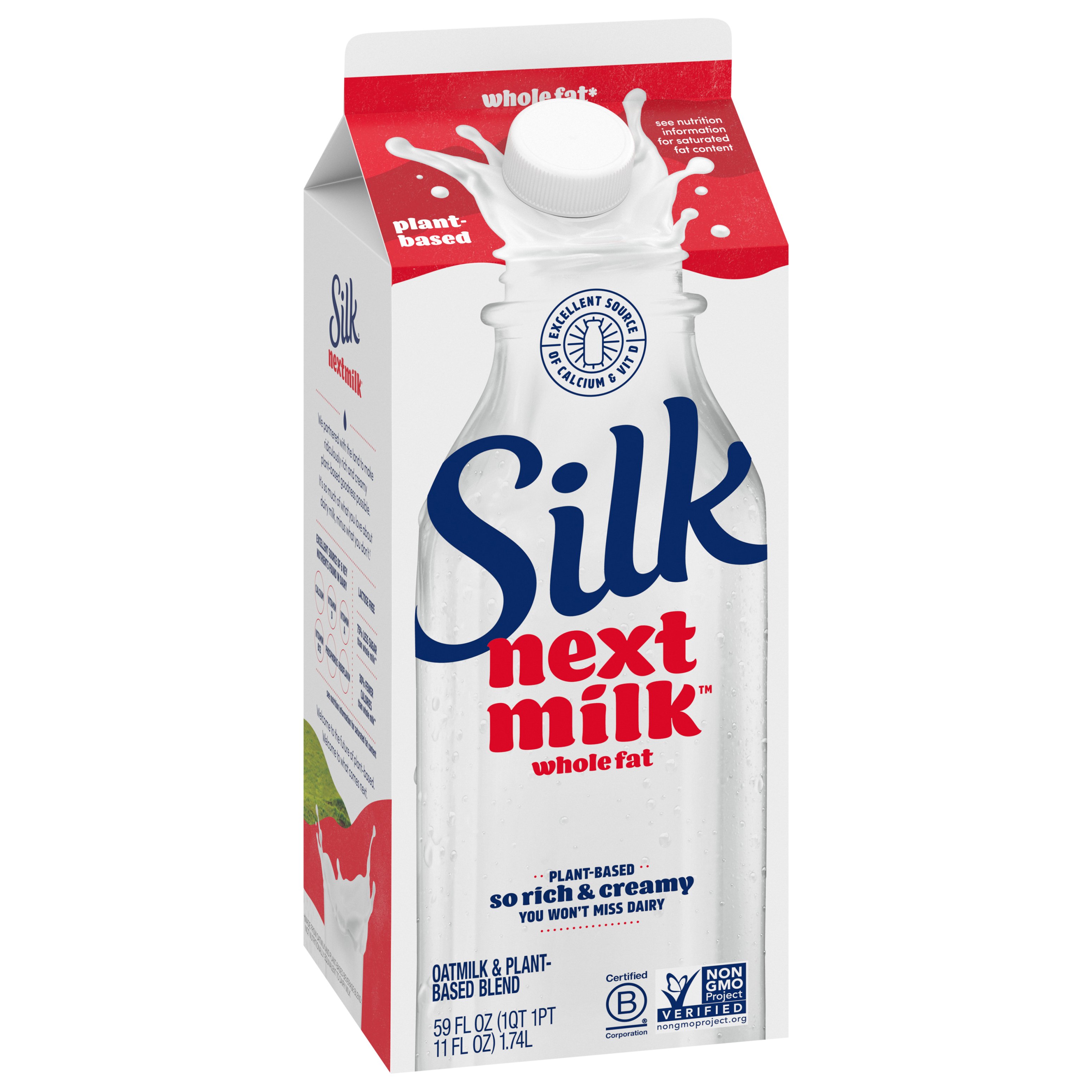 Silk Whole Fat Oat Milk Plant-Based Blend NextMilk - Shop Milk at H-E-B