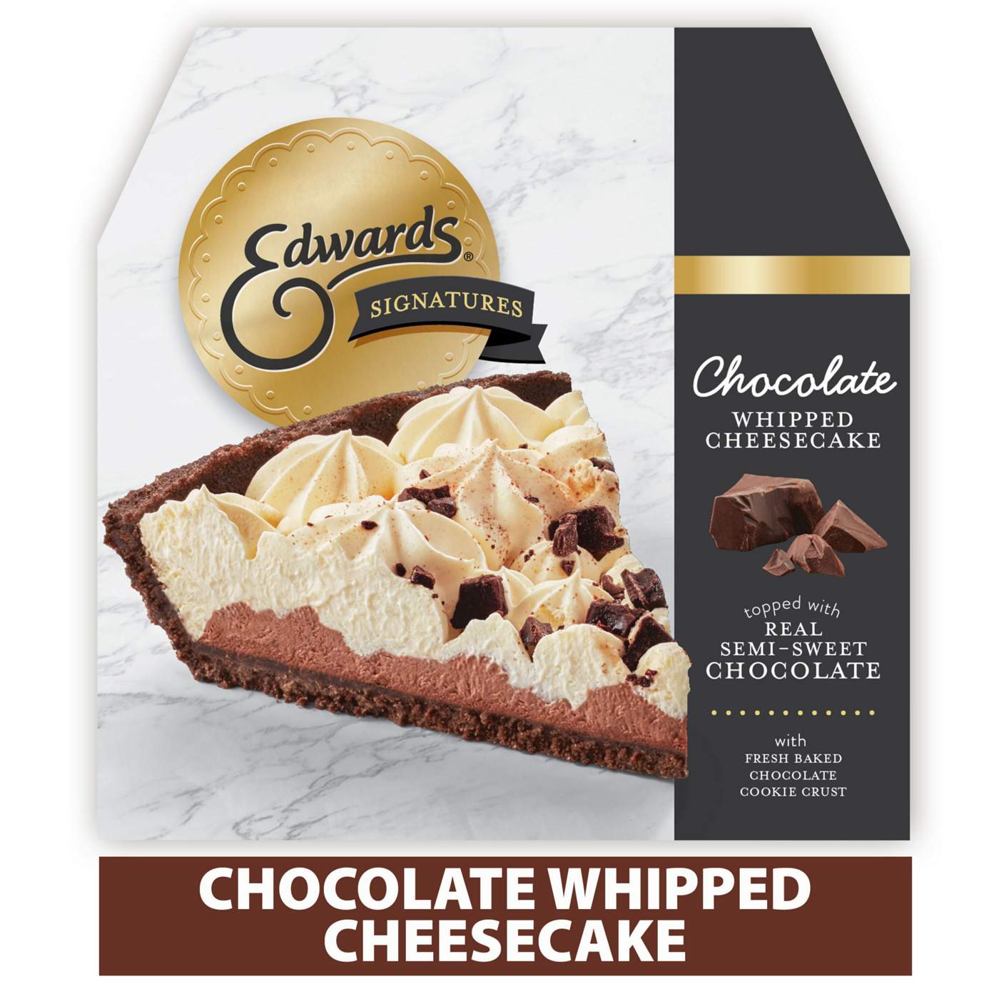 Edwards Signature Cheese Cake Desserts Whipped Chocolate Cheesecake ...