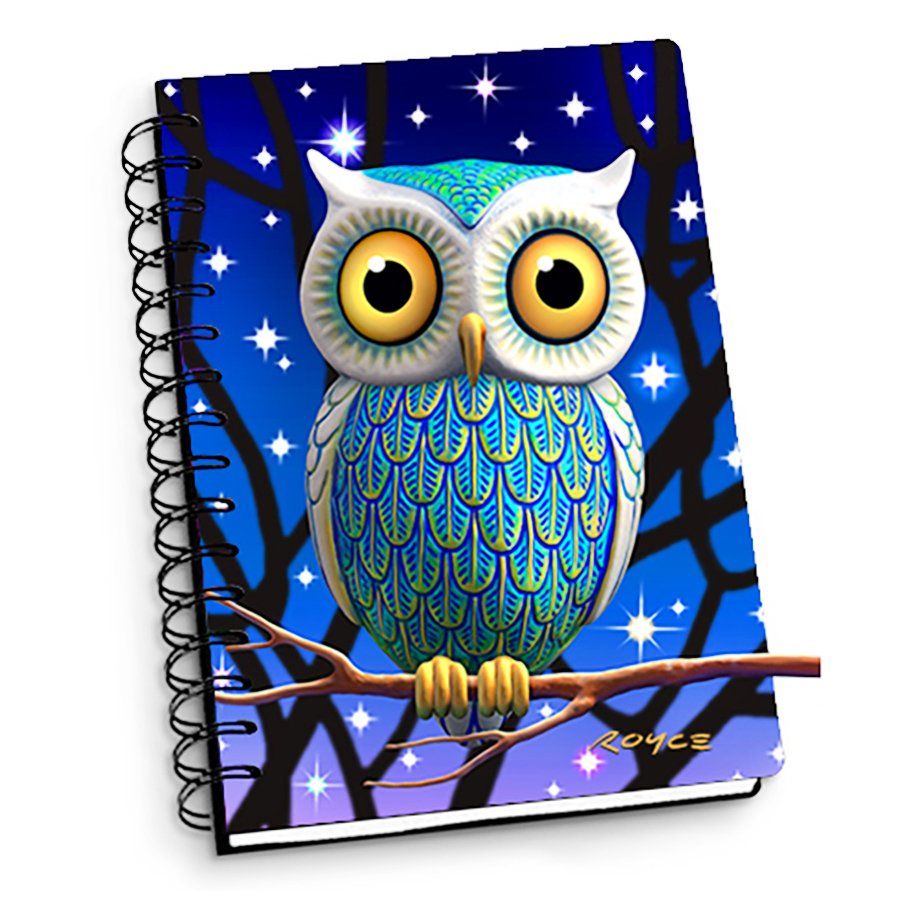 Art Game 3D Night Owl Twin Wire Fashion Notebook - Shop Notebooks at H-E-B