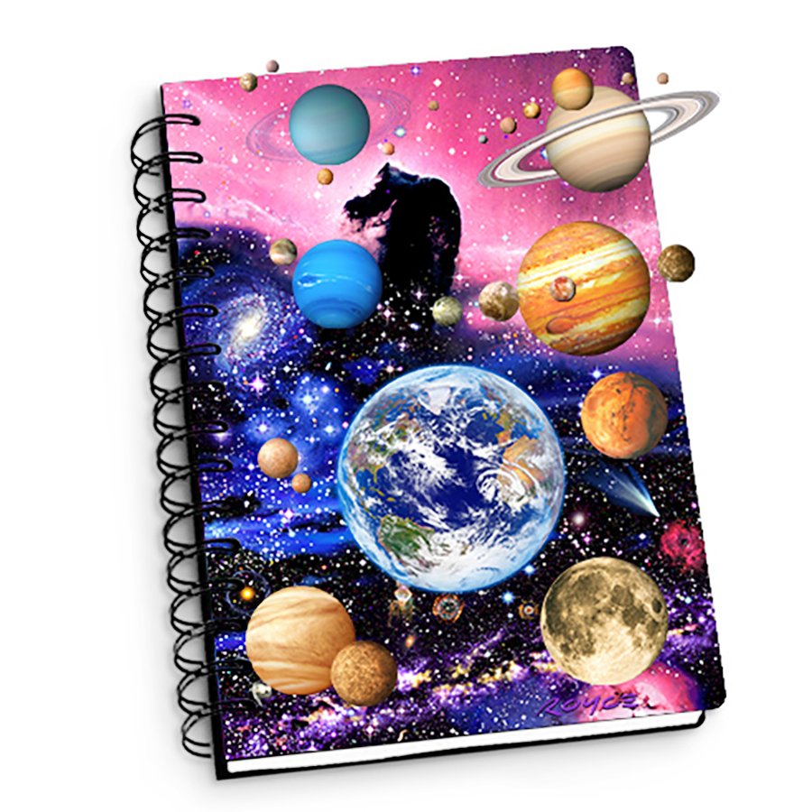 Art Game 3D Space Planets Twin Wire Fashion Notebook - Shop Notebooks ...