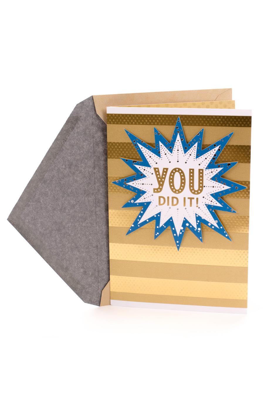 Hallmark You Did It! Congratulations Card or Graduation Card - E46 ...