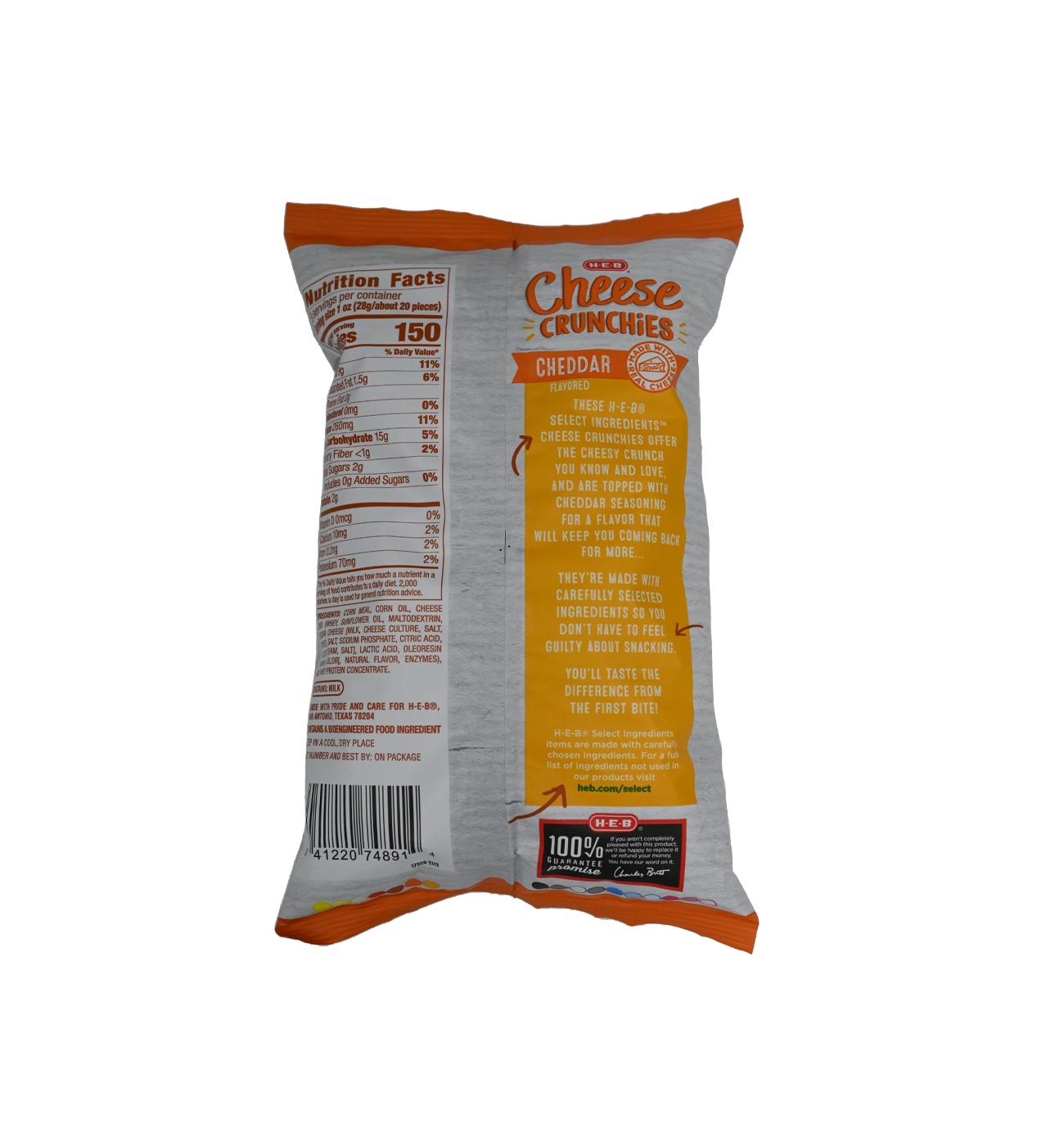 H-E-B Baked Cheese Crunchies - Cheddar - Shop Chips at H-E-B