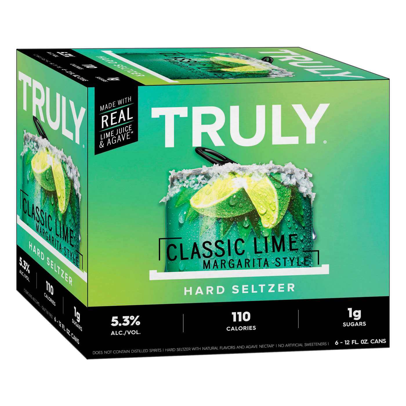 Truly Hard Seltzer Classic Lime Margarita Style 6 pk Cans - Shop Malt ...