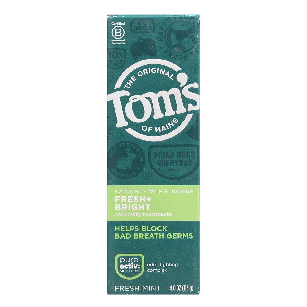 Tom's of Maine Fresh + Bright Anticavity Toothpaste Fresh Mint - Shop ...