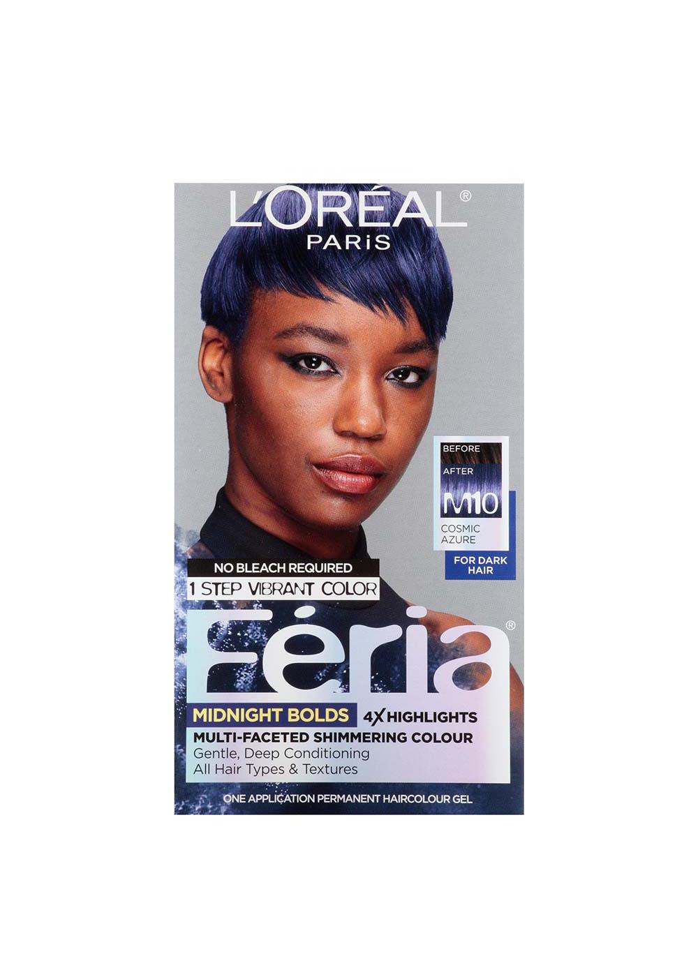 L'Oréal Paris Feria Permanent Hair Color M10 Cosmic Azure - Shop Hair ...