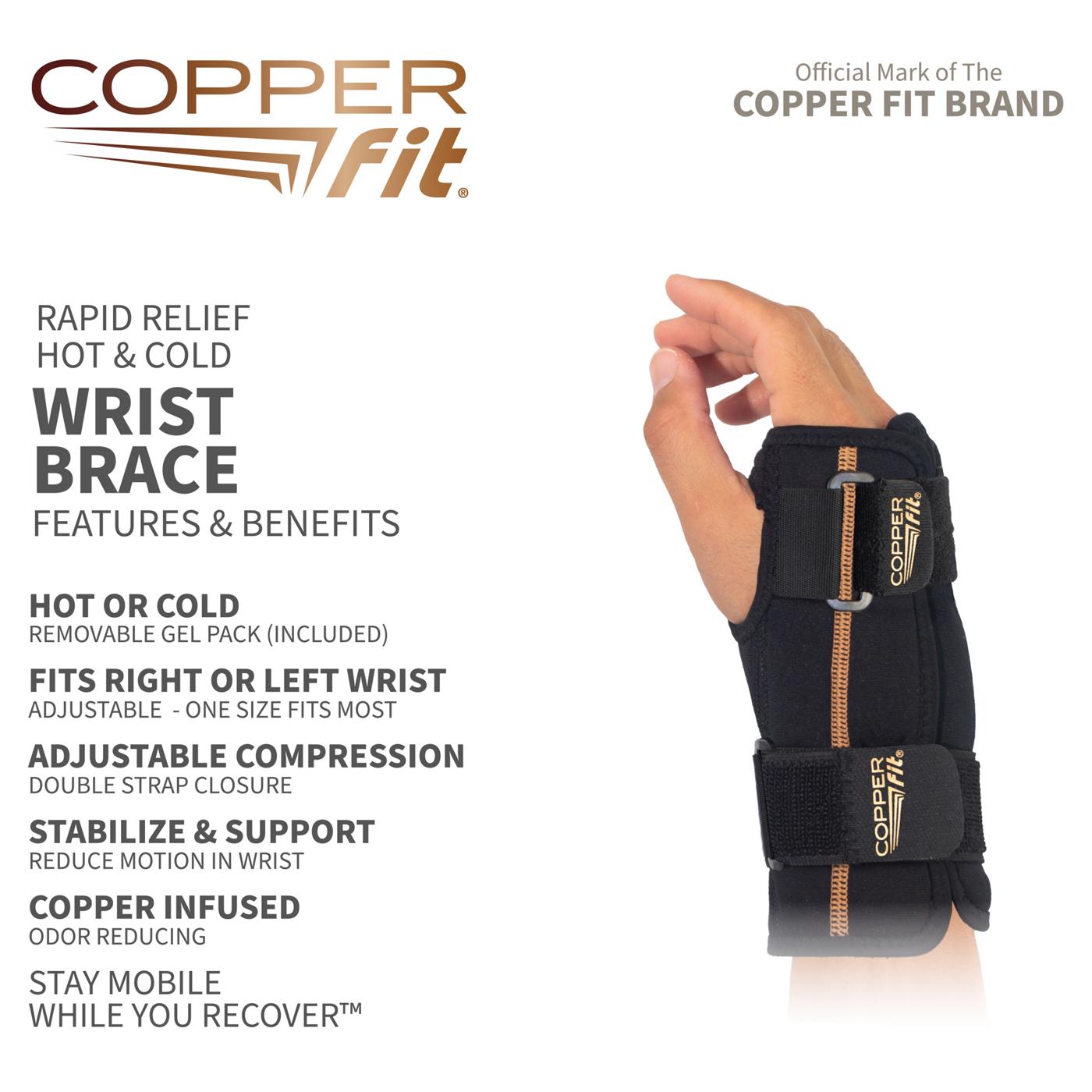 Copper Fit Rapid Relief + Adjustable Wrist Brace - Shop Sleeves ...