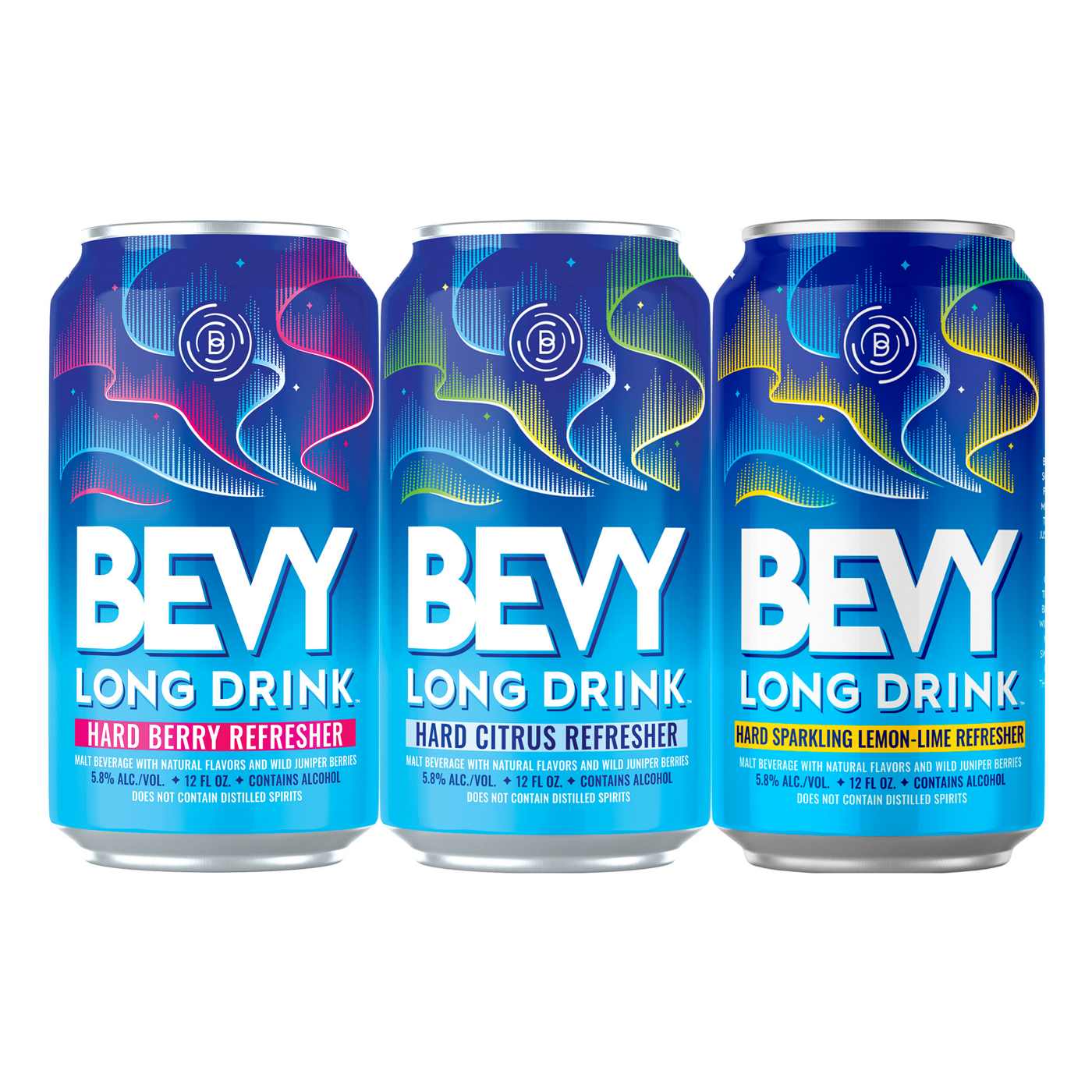 Bevy Long Drink Hard Refresher Malt Beverage Variety Pack 12 oz Cans ...