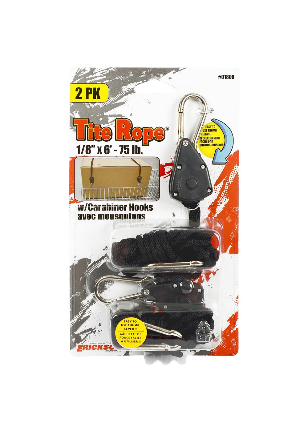 Erickson Tite Rope with Carabiner Hooks - Shop Rope & Bungee Cords at H-E-B