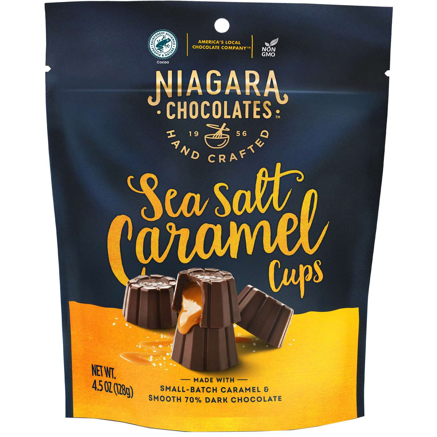 Niagara Chocolates 70% Dark Chocolate & Sea Salt Caramel Cups - Shop ...