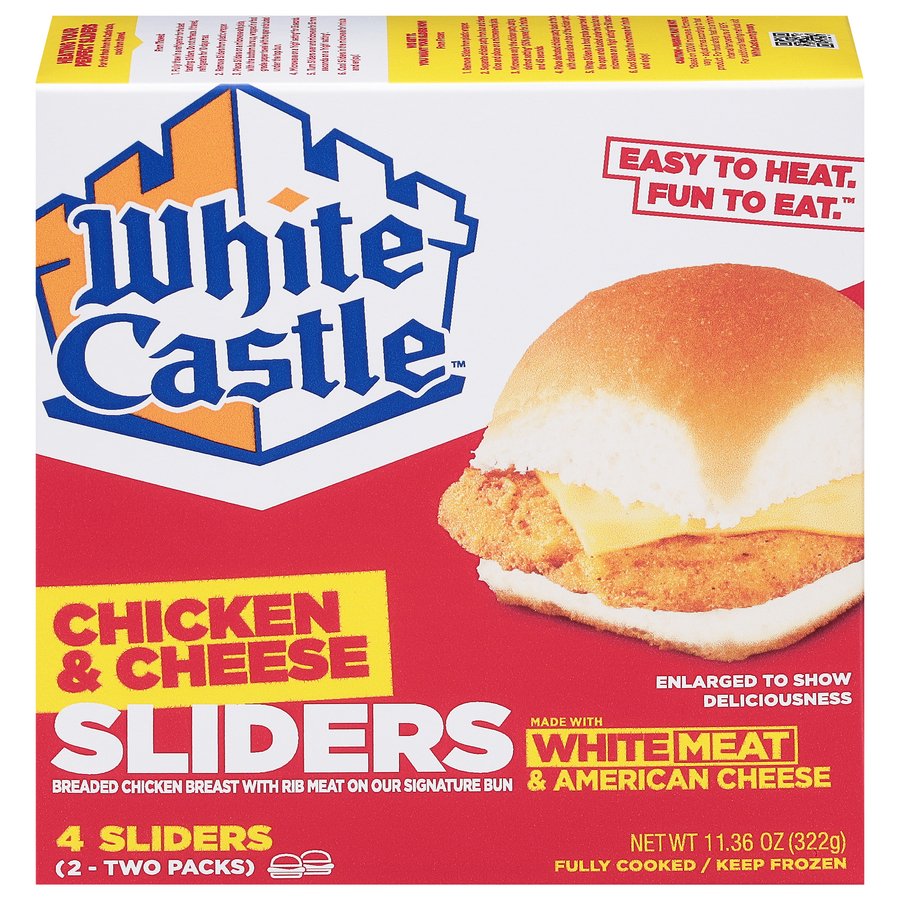 White Castle Microwaveable Chicken & Cheese Sliders - Shop Sandwiches ...