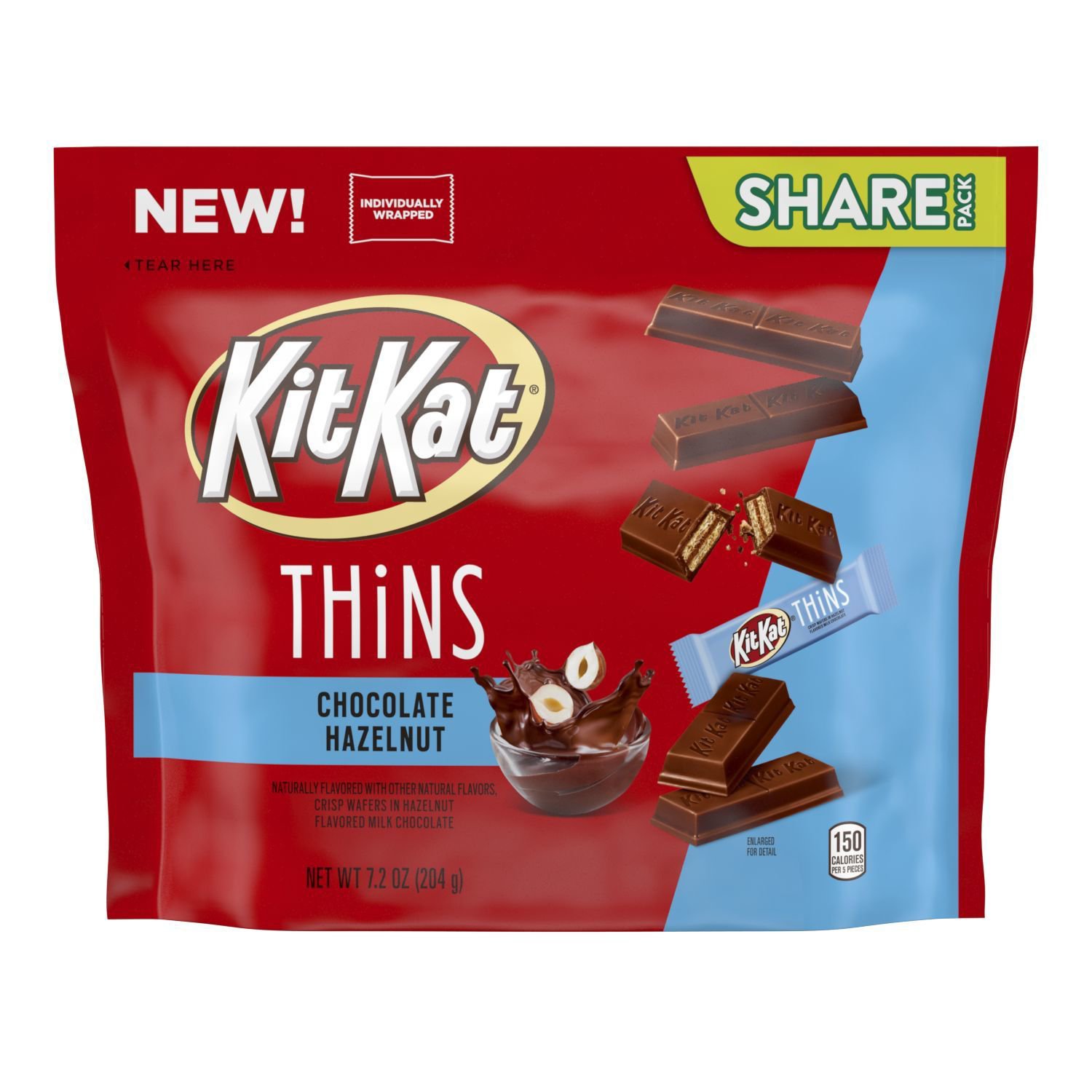 Kit Kat THiNS Chocolate Hazelnut Candy - Share Pack - Shop Candy at H-E-B