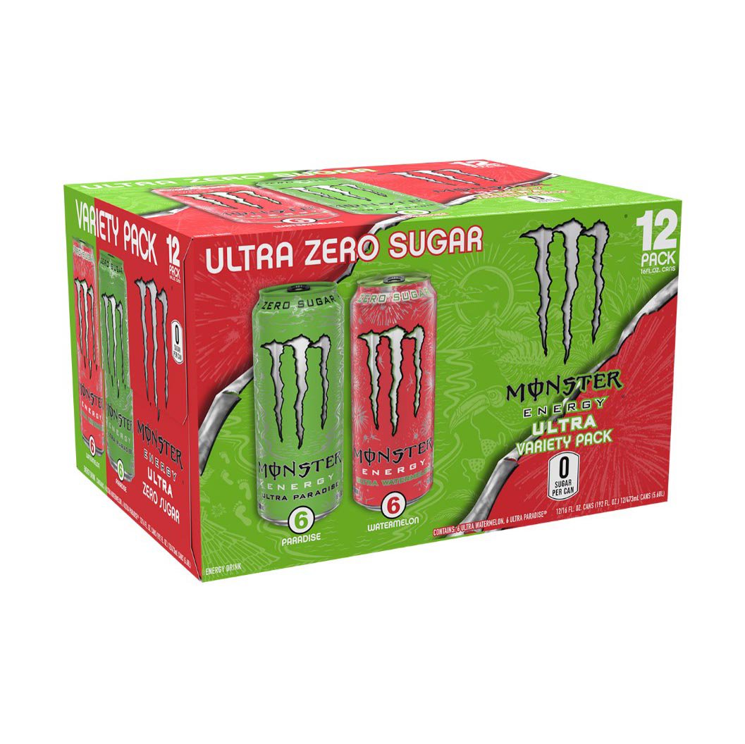 Monster Energy Ultra Watermelon/ Paradise Variety Energy Drink Pack 16 ...