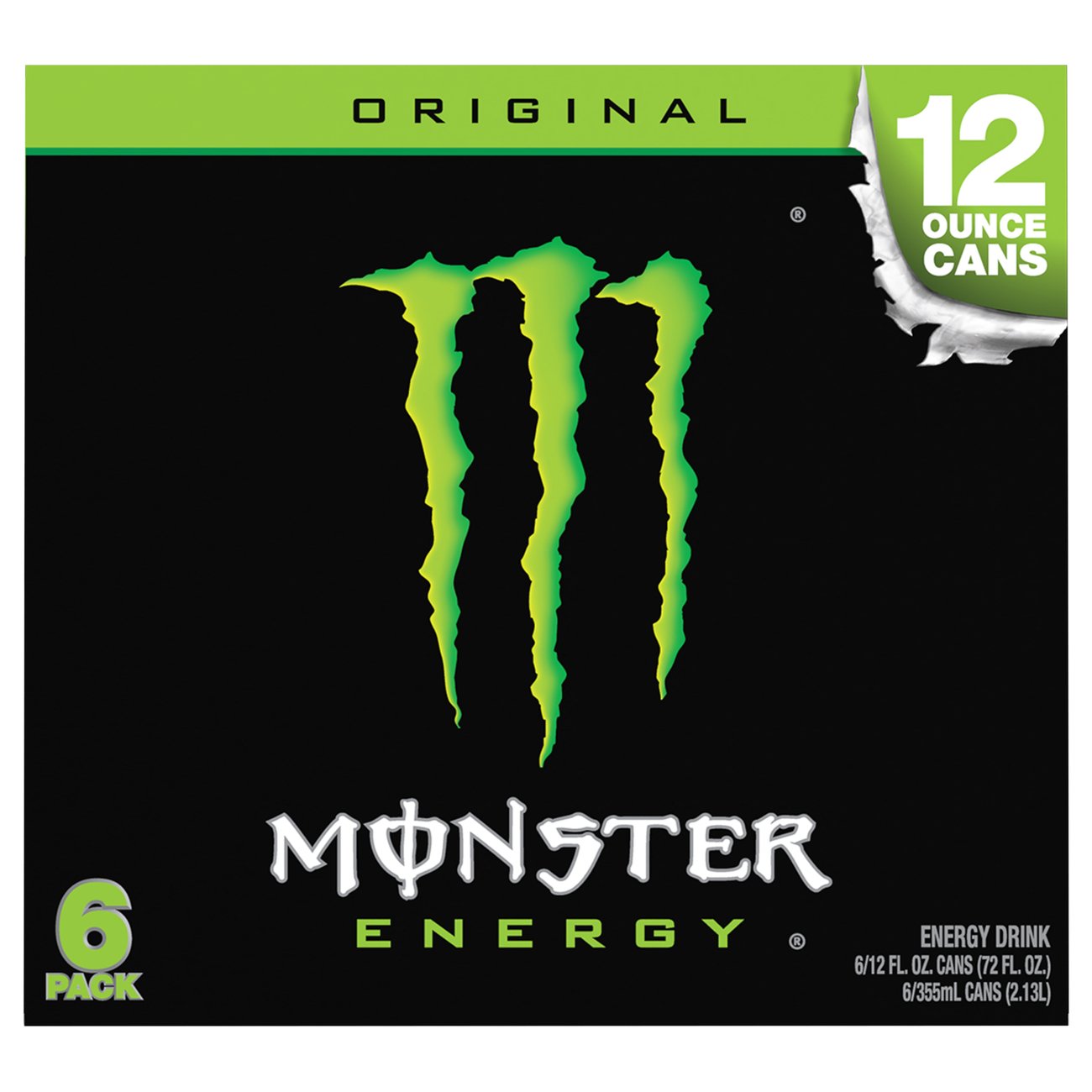 Monster Energy Original Green Energy Drink 6 pk Cans - Shop Sports ...