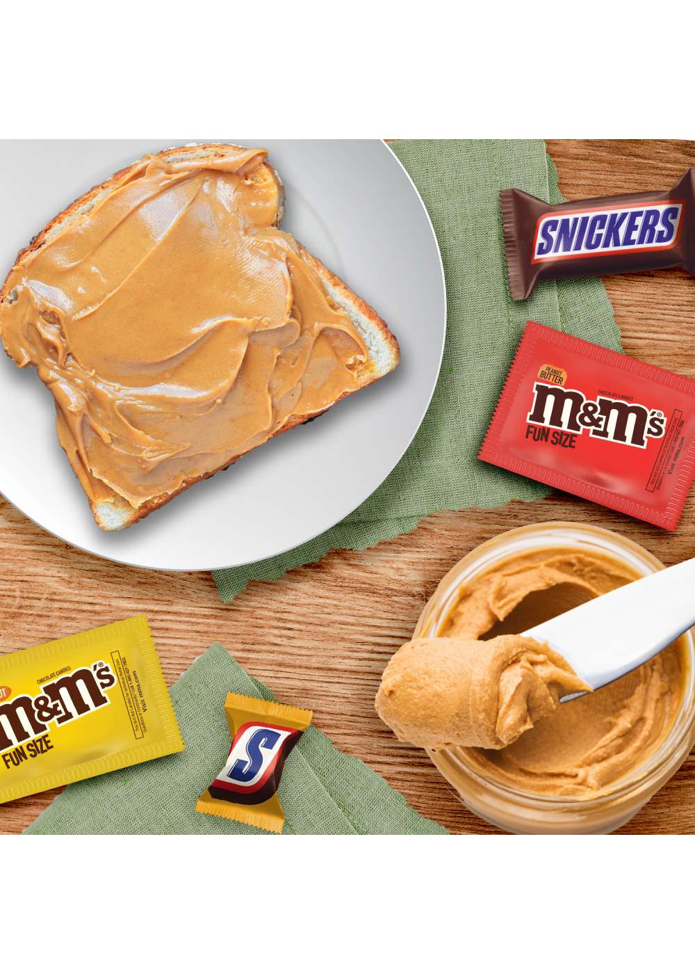 M&M'S & Snickers Peanut & Peanut Butter Lovers Fun Size Candy - Shop ...