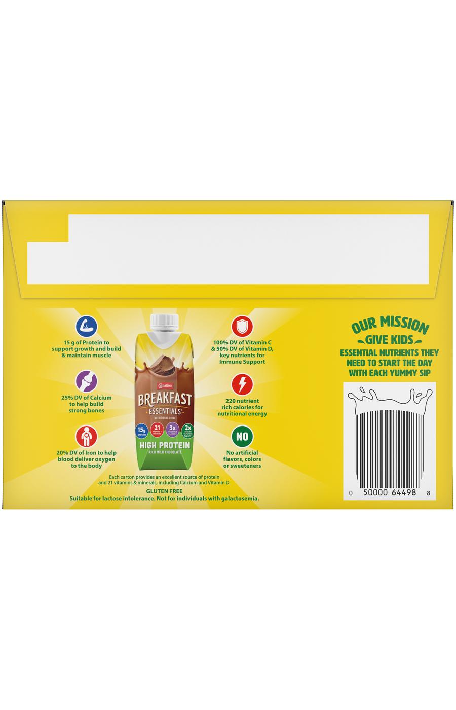 Carnation Breakfast Essentials High Protein Rich Milk Chocolate ...