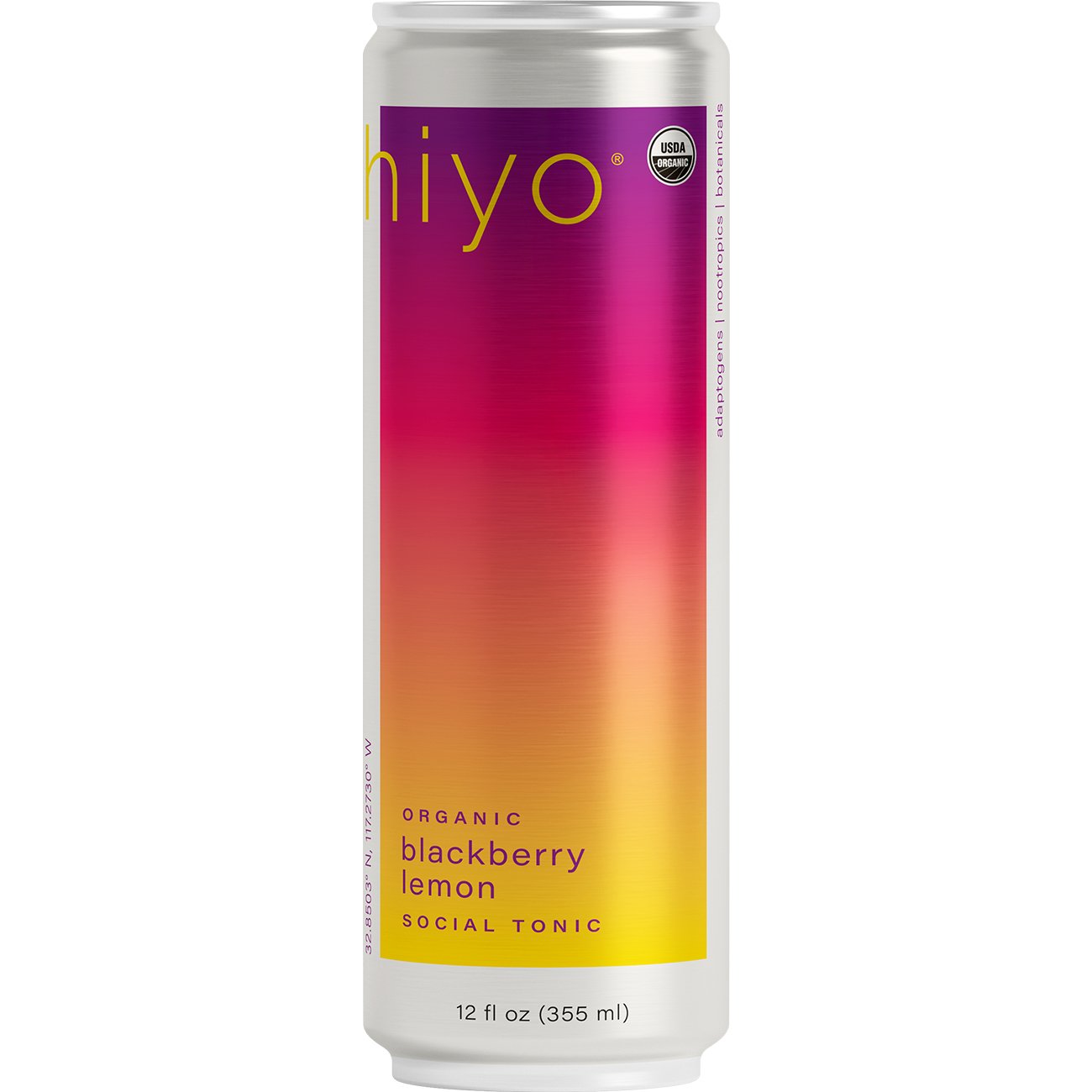 Hiyo Organic Non-Alcoholic Social Tonic - Blackberry Lemon, 12 oz ...