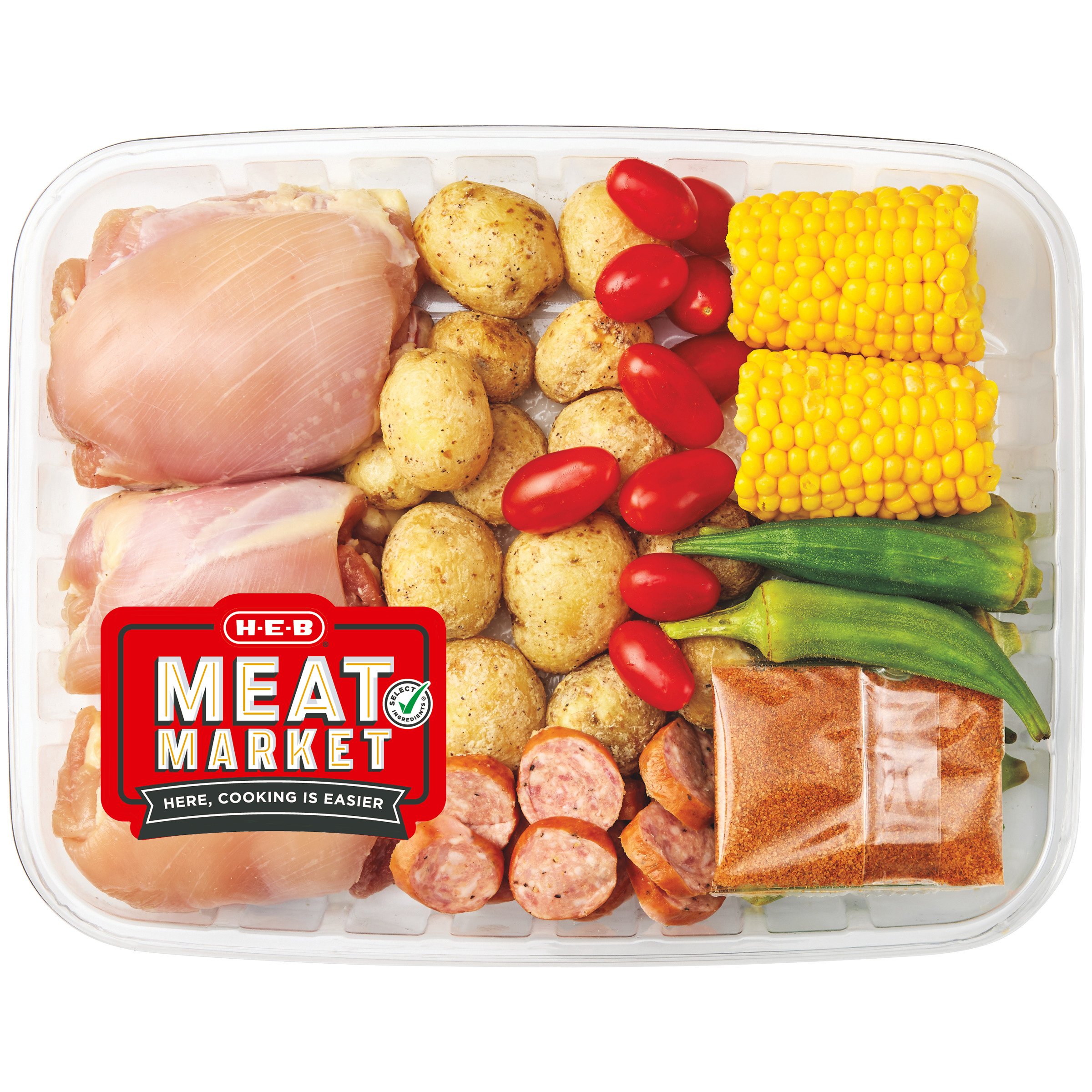 H-E-B Meat Market Sheet Pan Kit - Cajun-Style Chicken & Sausage Bake ...