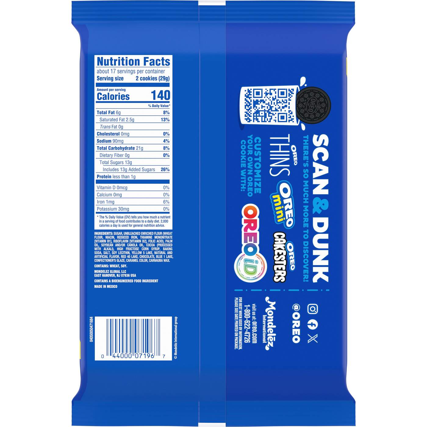 OREO Toffee Crunch Creme Chocolate Sandwich Cookies - Family Size ...