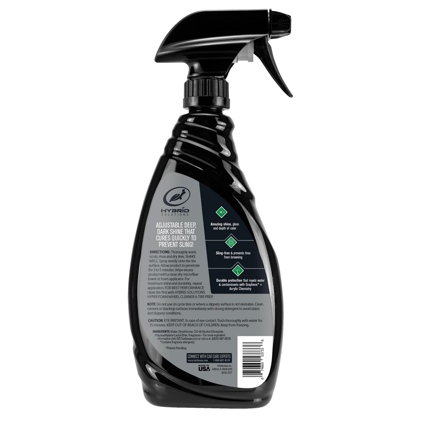Turtle Wax Hybrid Solutions Graphene Acrylic Tire Shine Spray Coating ...