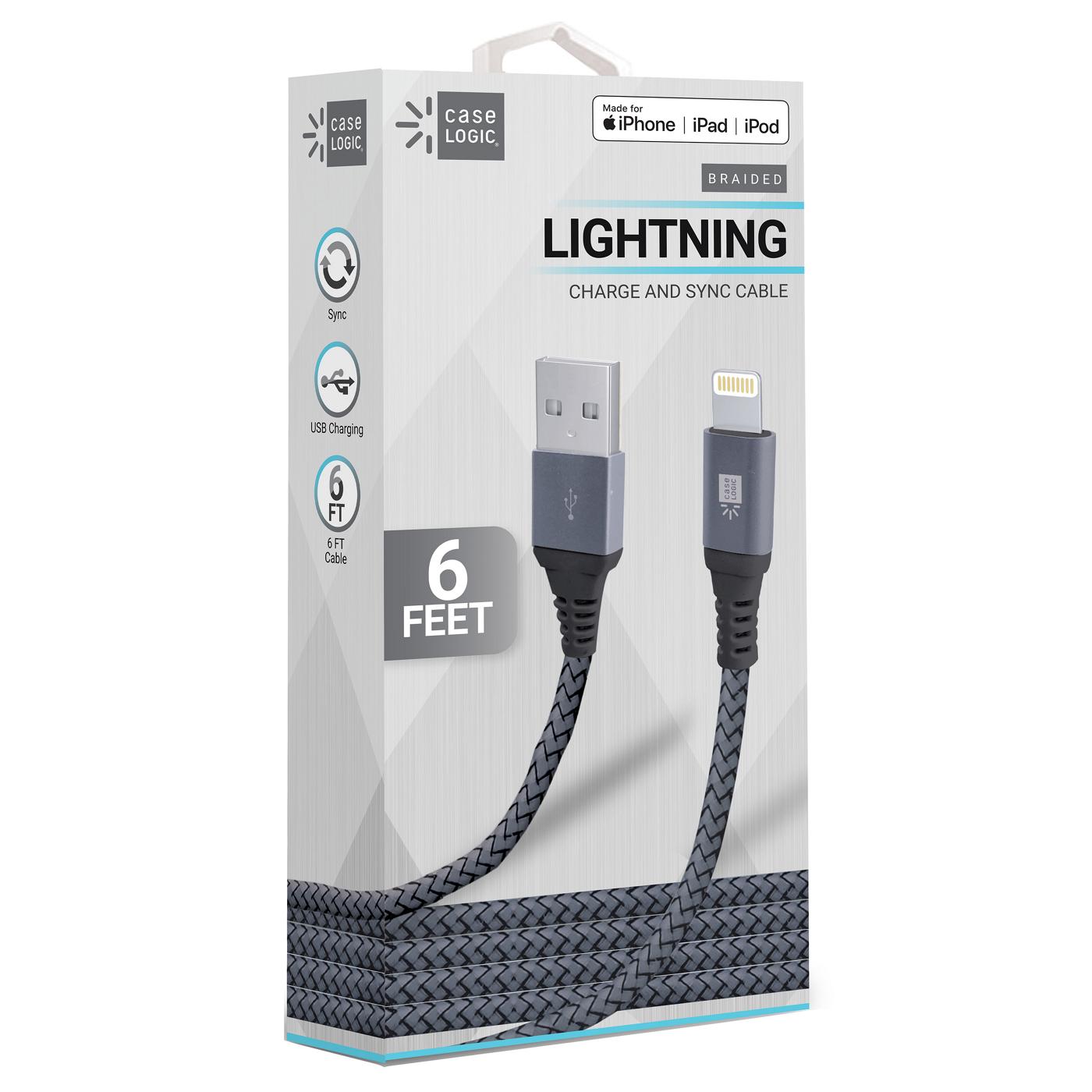 Case Logic Charge 'N Sync Braided Lightning Cable - Shop Connection ...