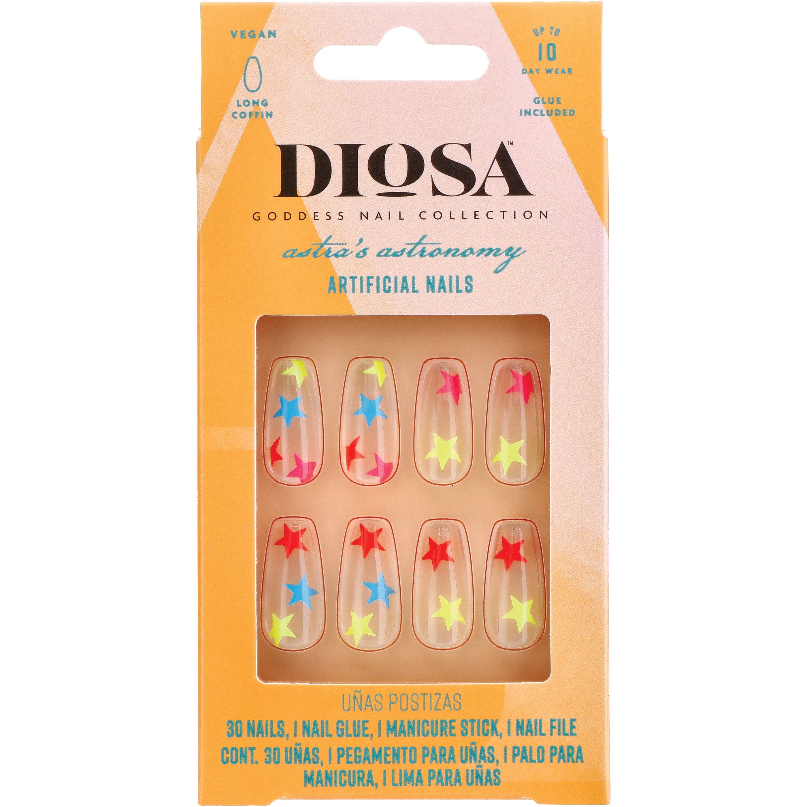 Diosa Astra's Astronomy Artificial Nails - Neon Stars - Shop Nail sets ...