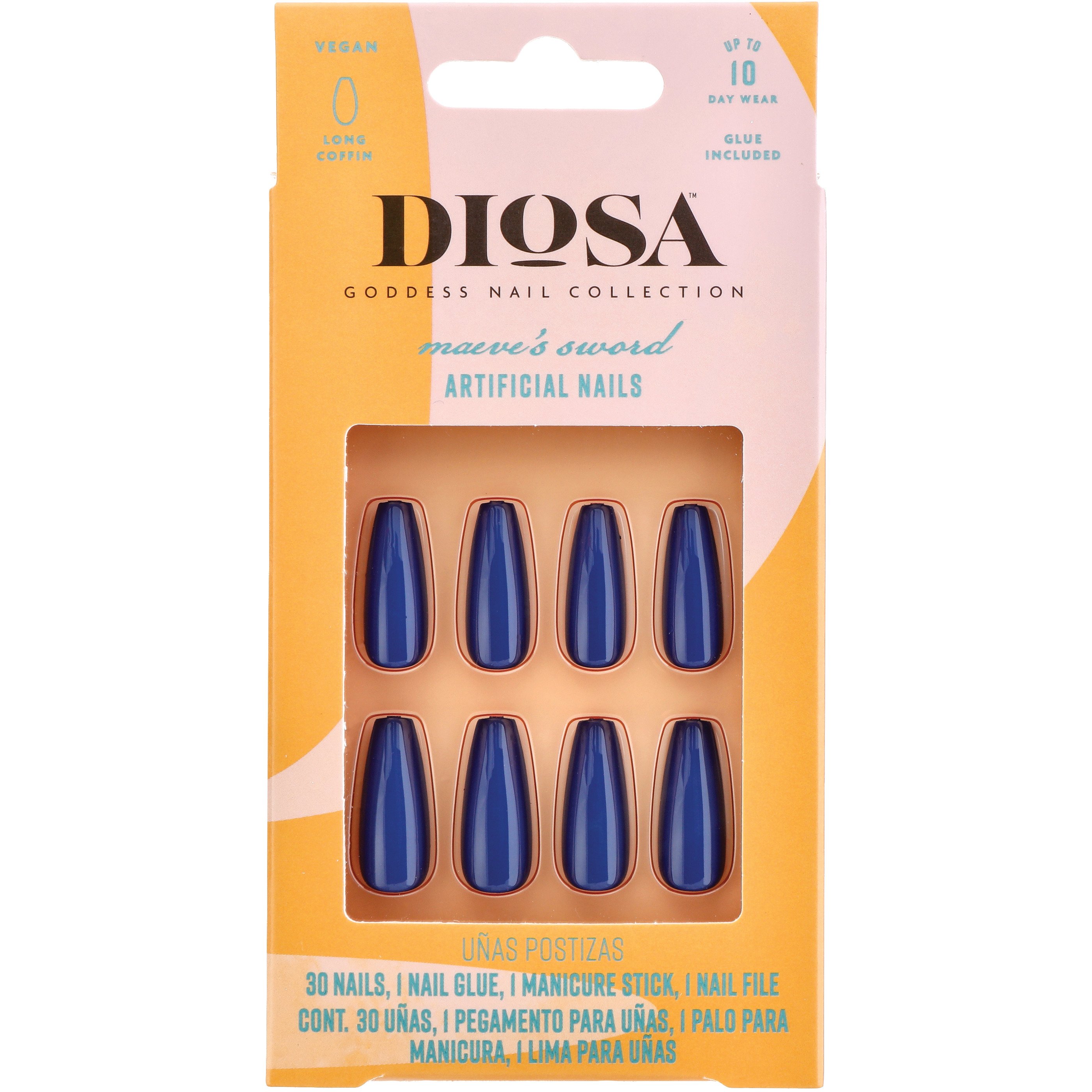 Diosa Maeve's Sword Artificial Nails - Navy & Red - Shop Nail sets at H-E-B