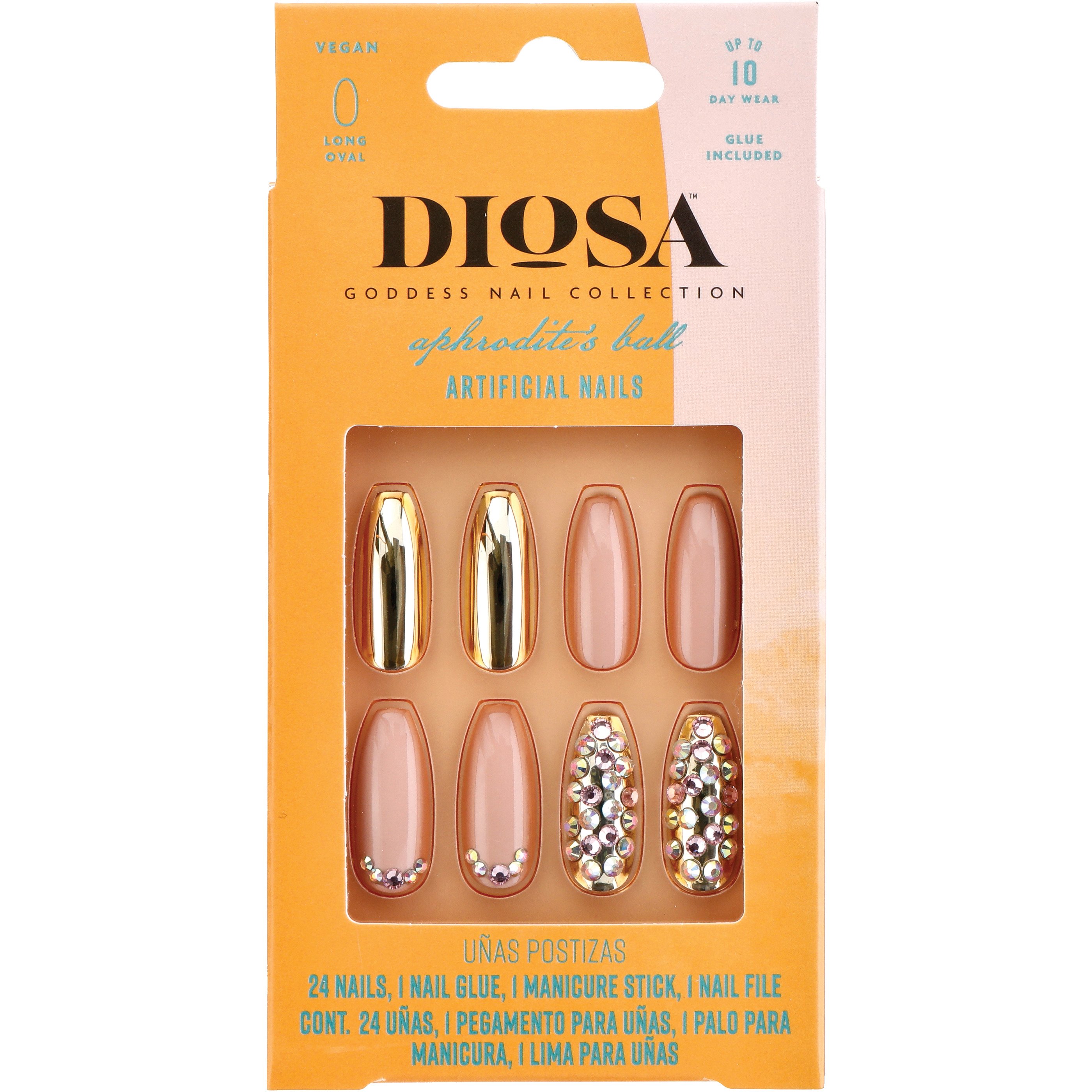 Diosa Aphrodite's Ball Artificial Nails - Jeweled Beige - Shop Nail ...