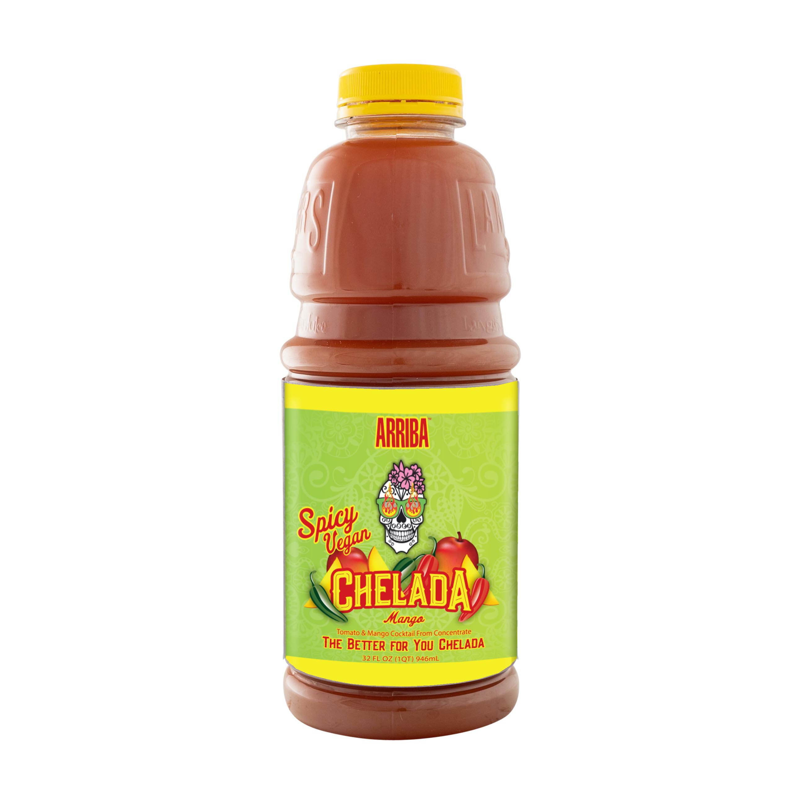Arriba Spicy Vegan Chelada Tomato & Mango Tomato Juice Cocktail Mix ...