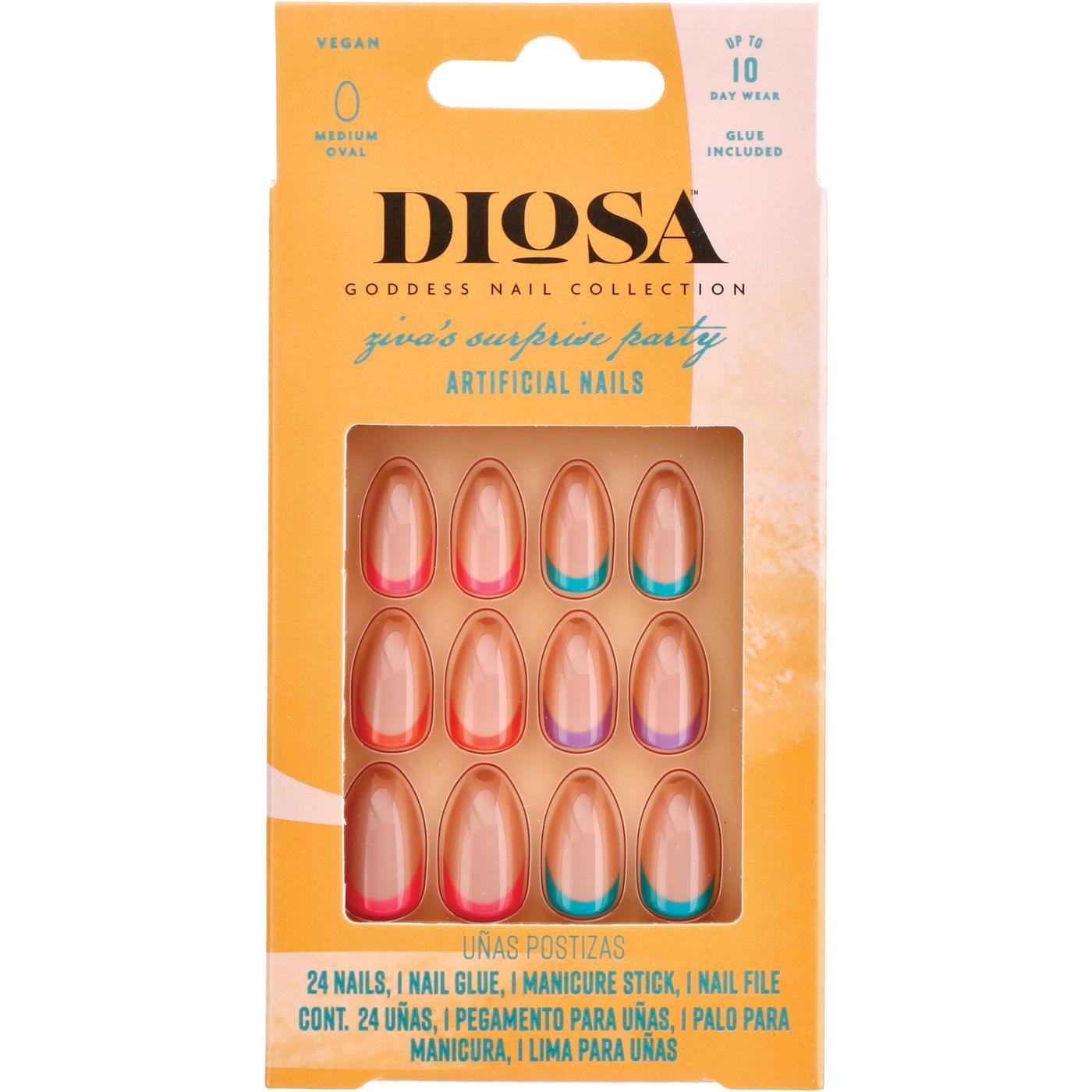 Diosa Ziva's Surprise Party Artificial Nails - Multicolor Reverse ...