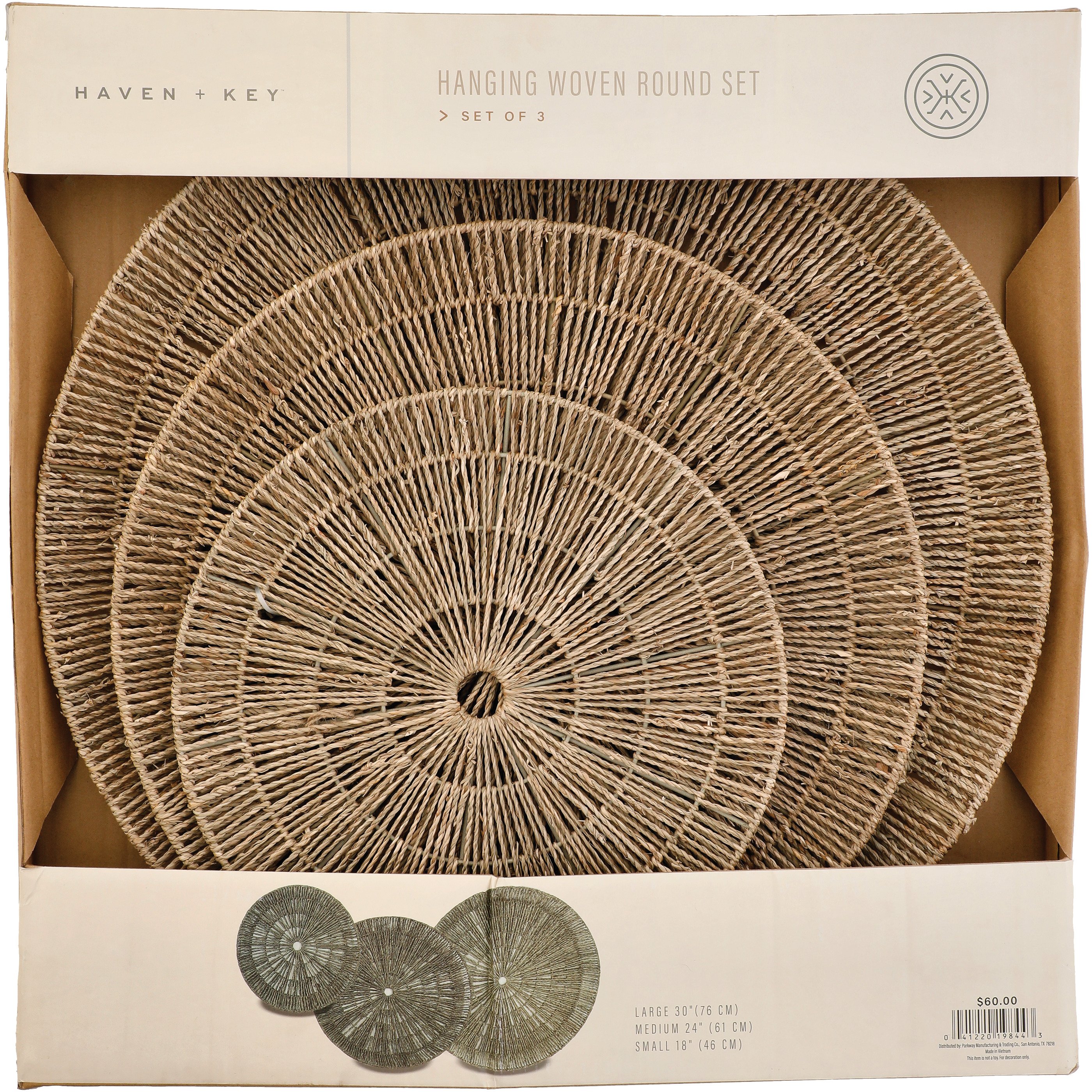 Haven + Key Woven Round Seagrass Wall Hangers - Natural - Shop Seasonal ...