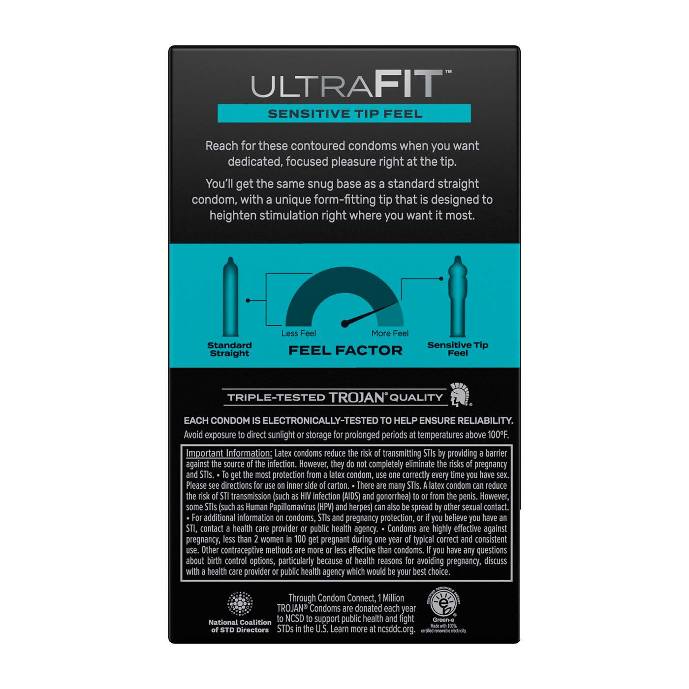 Trojan Ultra Fit Sensitive Tip Feel Latex Condoms - Shop Condoms ...