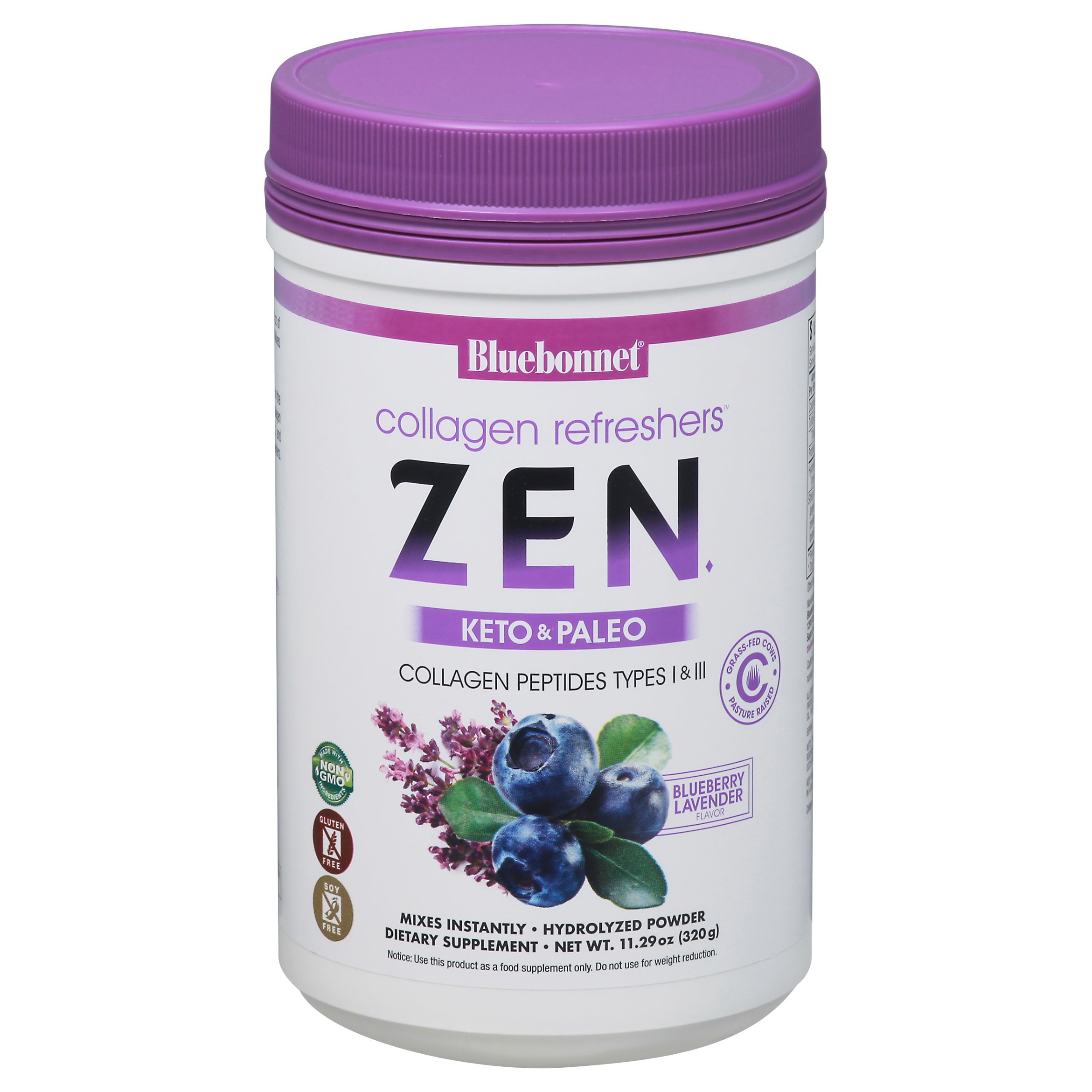 Bluebonnet Refreshers Zen Blueberry Lavender Collagen Peptides - Shop ...