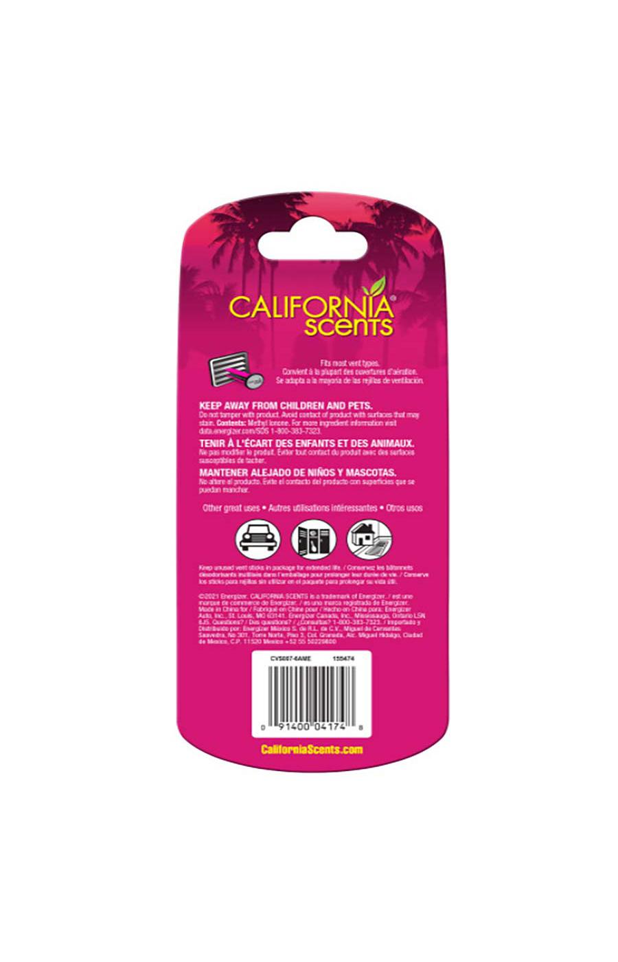 California Scents Cornado Cherry Auto Freshener Vent Sticks - Shop Air ...