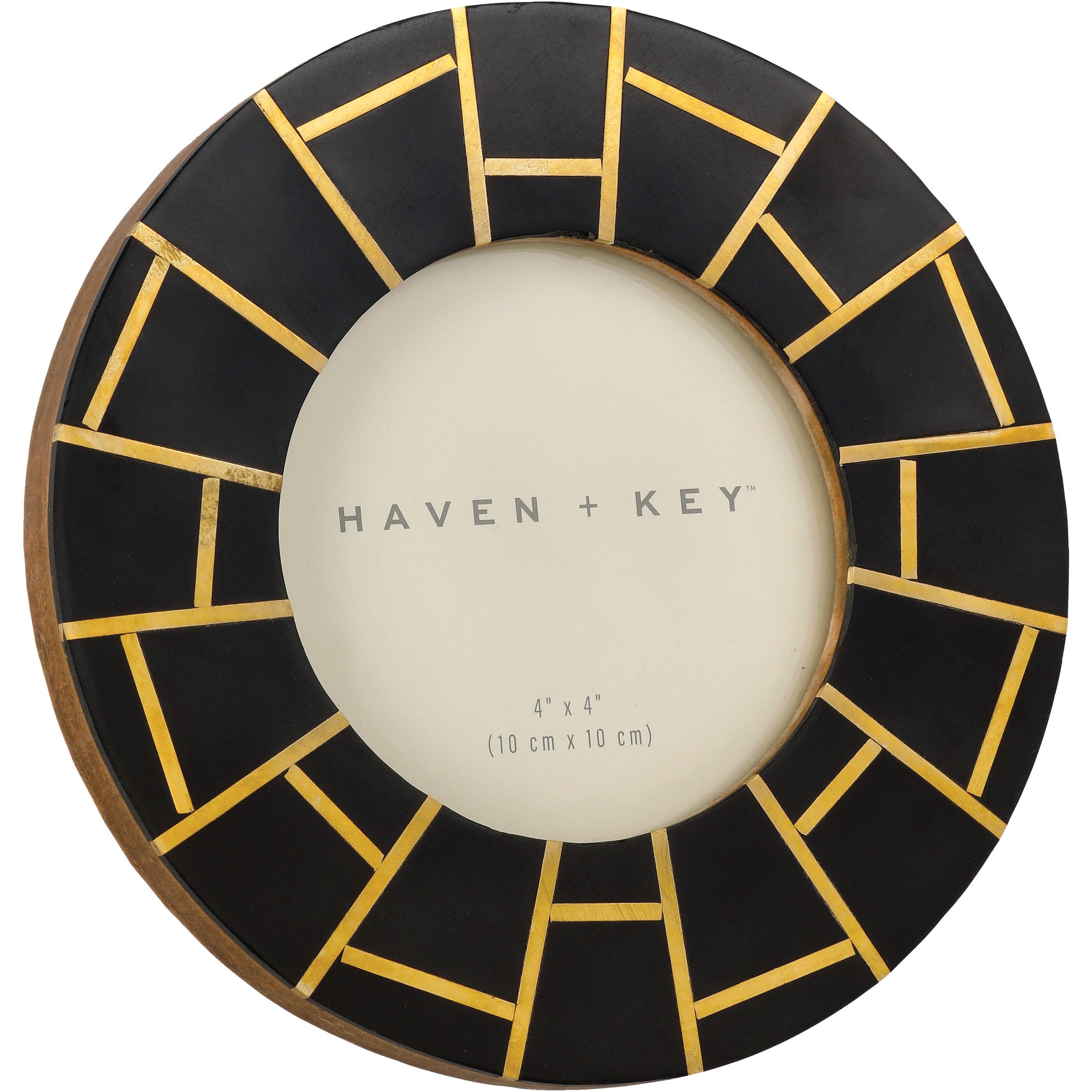 Haven + Key Round Wooden Picture Frame - Black & Gold - Shop Seasonal ...