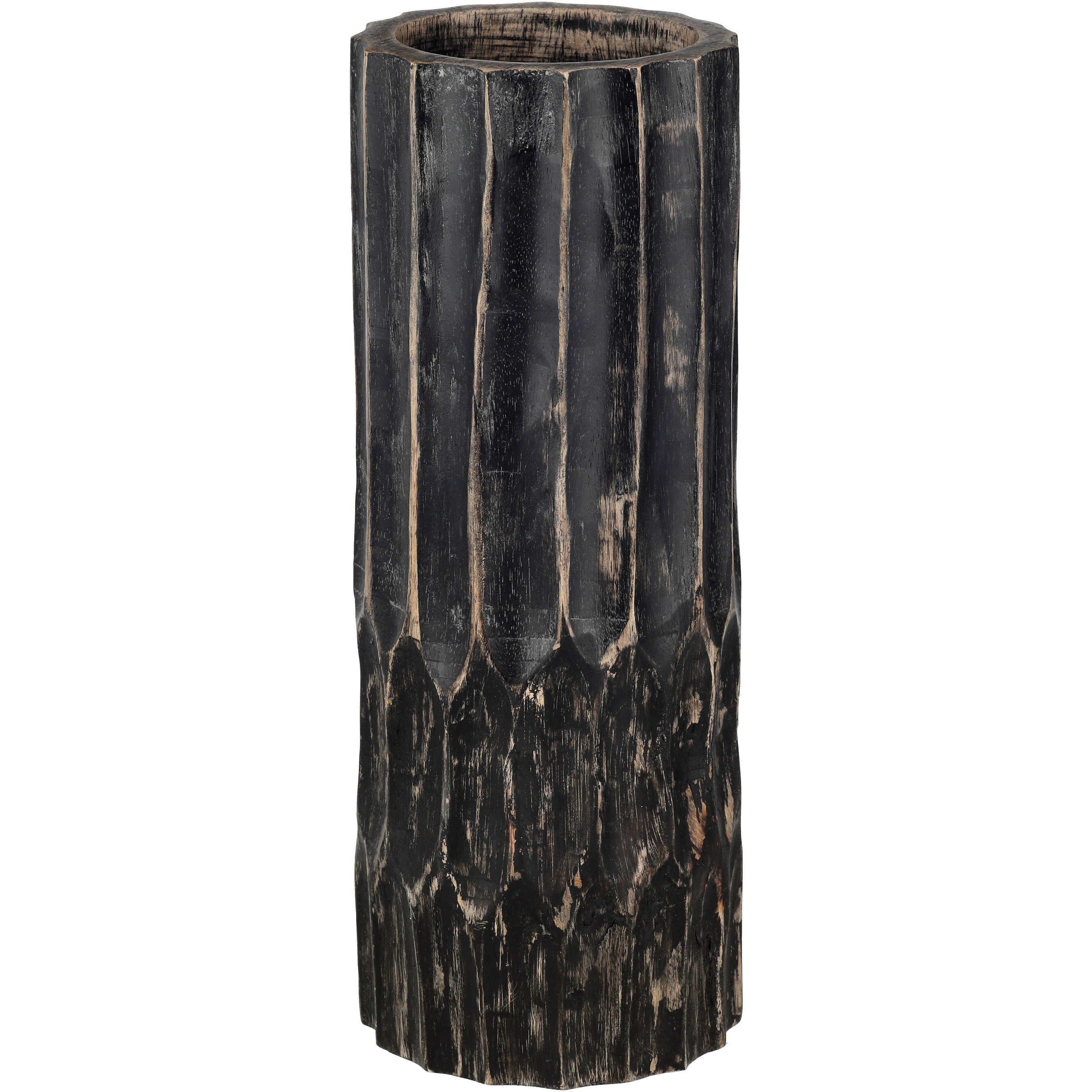 Haven + Key Decorative Carved Wooden Vase - Black - Shop Seasonal decor ...