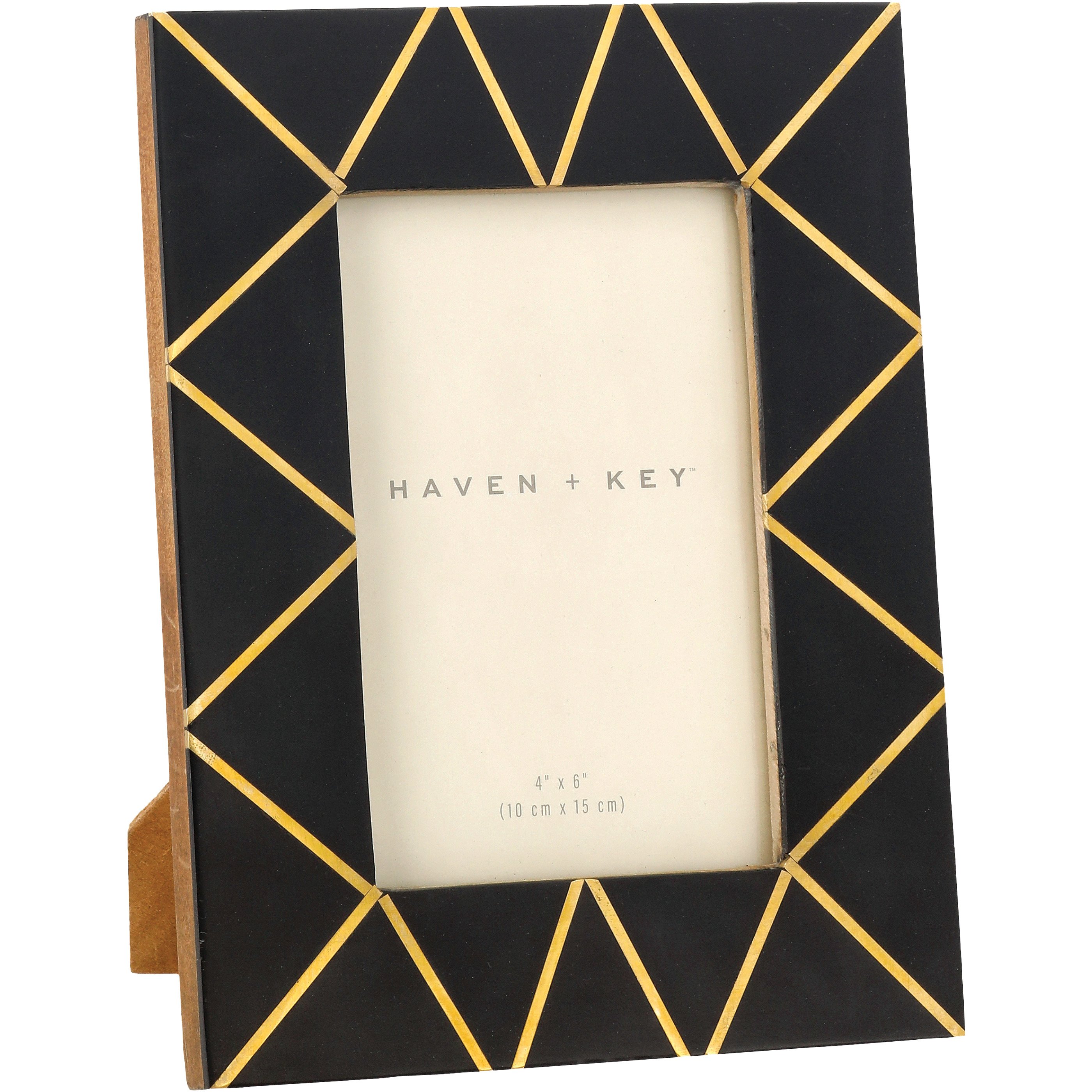 Haven + Key Rectangular Wooden Picture Frame - Black & Gold - Shop ...
