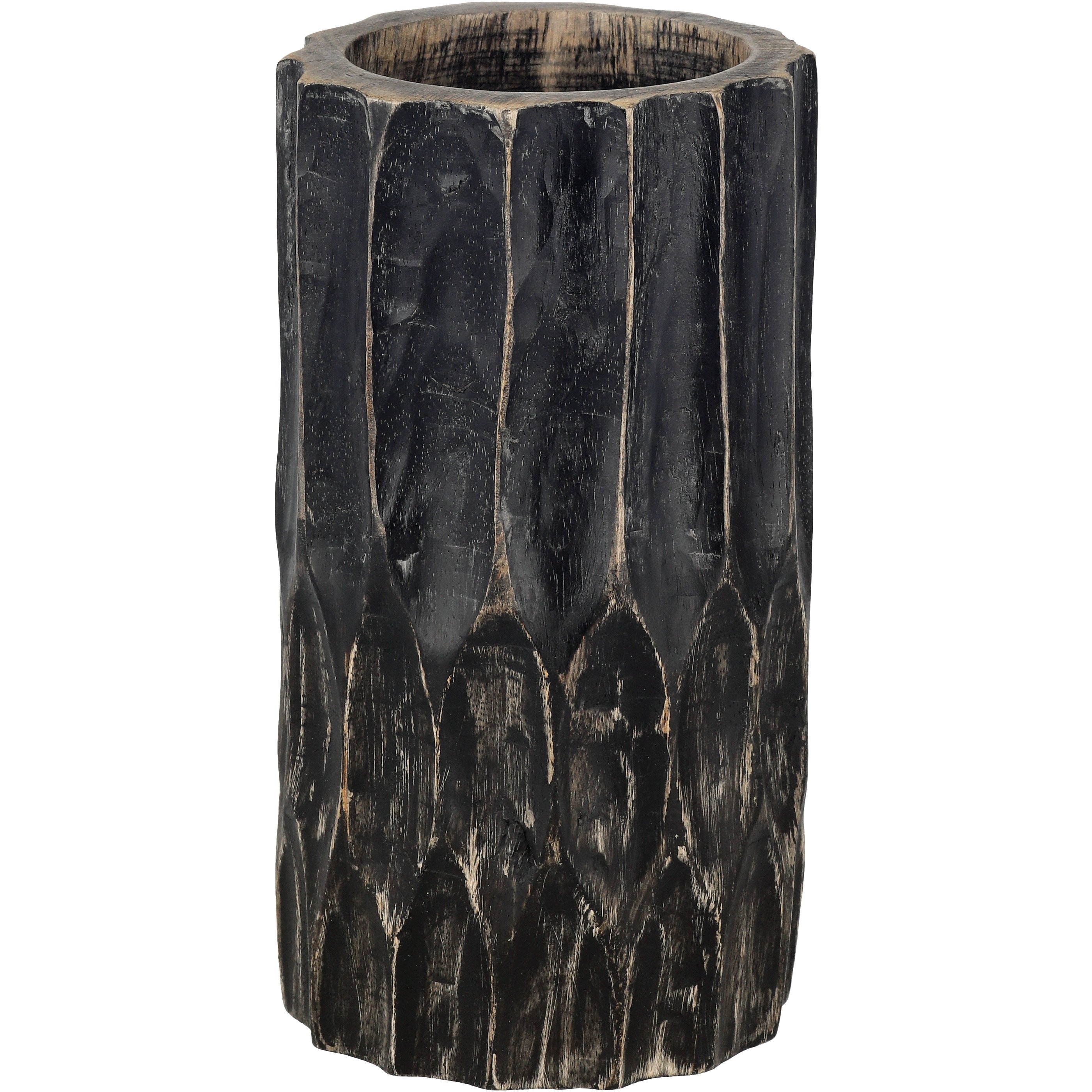 Haven + Key Decorative Carved Wooden Vase - Black - Shop Seasonal decor ...