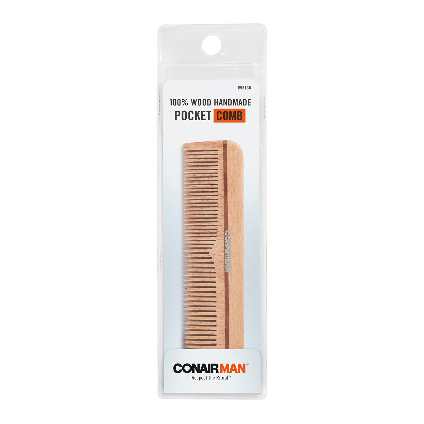 Conair Man Wooden Pocket Comb - Shop Brushes & combs at H-E-B