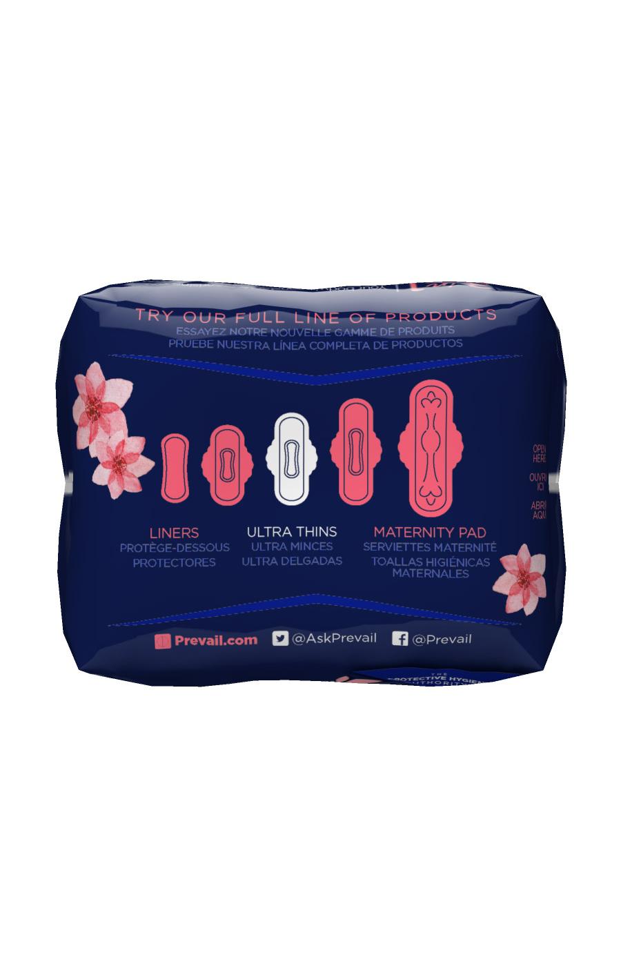 Incognito by Prevail 3-in-1 Ultra Thin Pad Super Absorbency with Wings ...