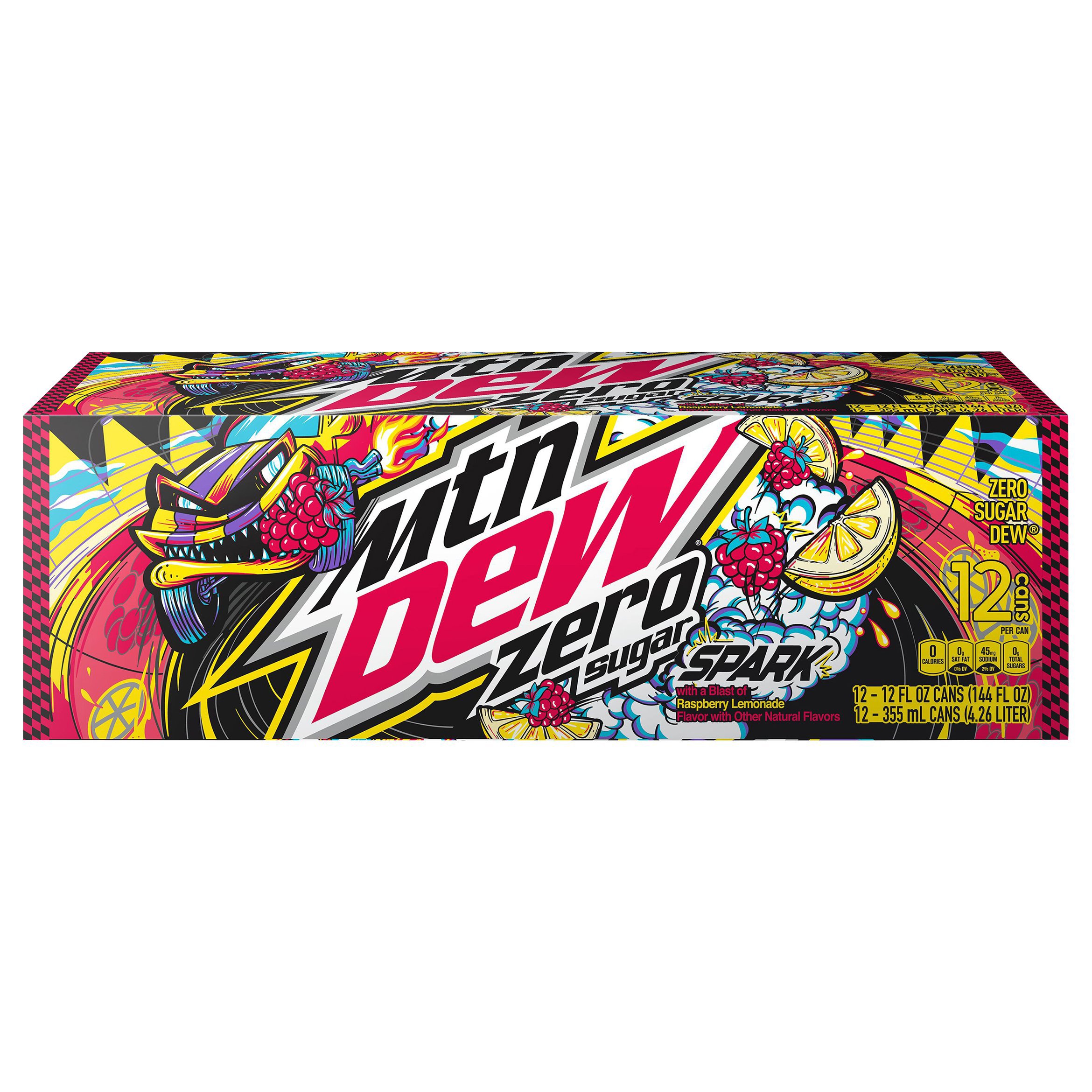 Mountain Dew Spark Zero Sugar Raspberry Lemonade Soda 12 oz Cans - Shop ...