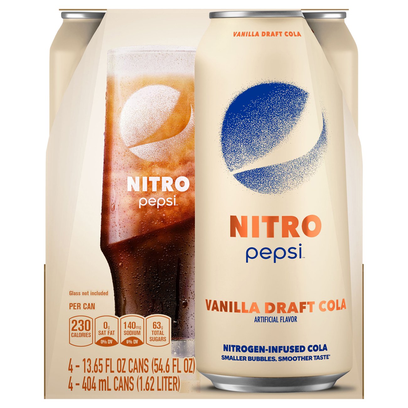 Pepsi Nitro Vanilla Draft Cola 13.65 oz Cans - Shop Soda at H-E-B